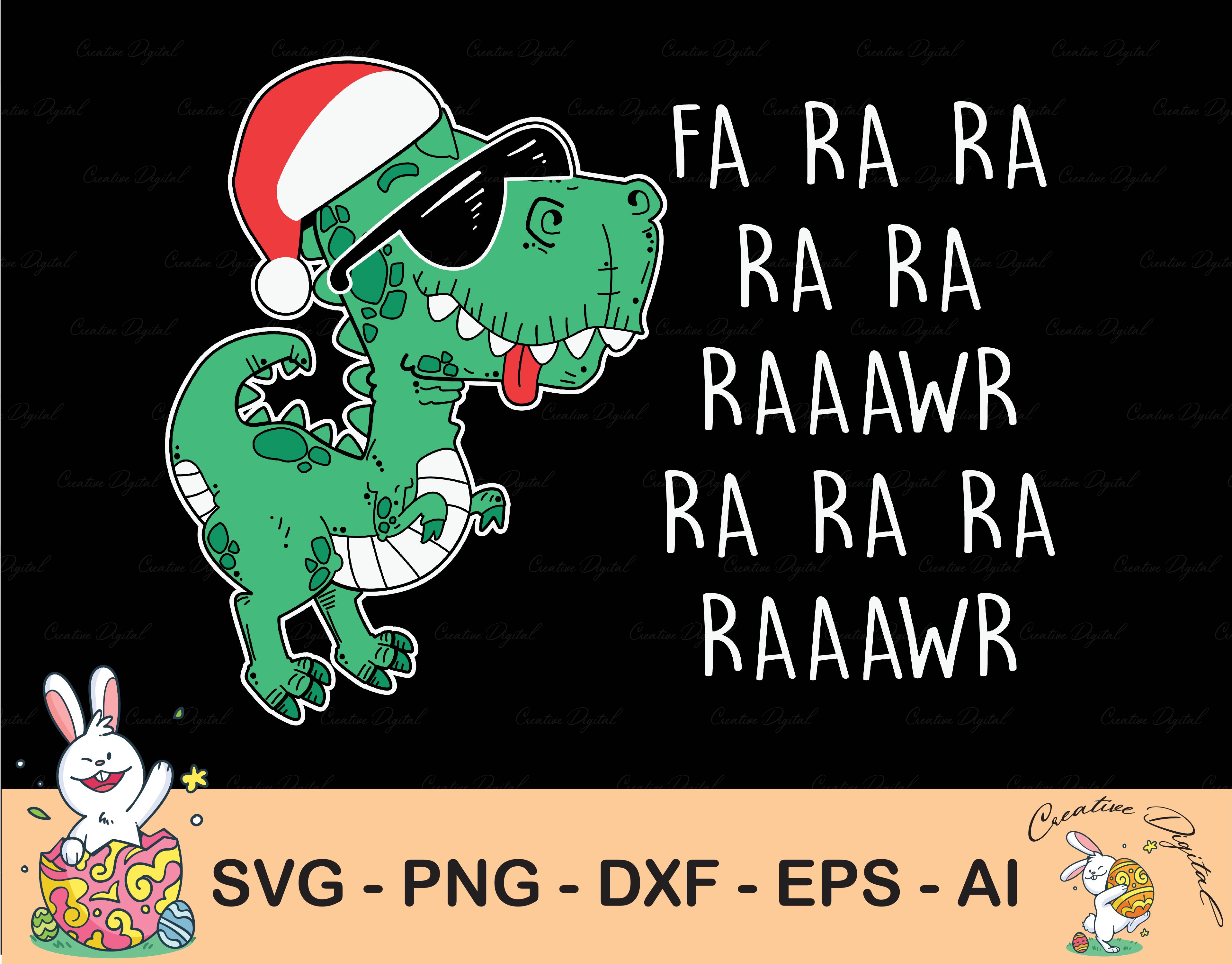 Tree Rex Svg, Tyrannosaurus Svg, T-Rex Svg, Dinosaur Christm - Inspire ...