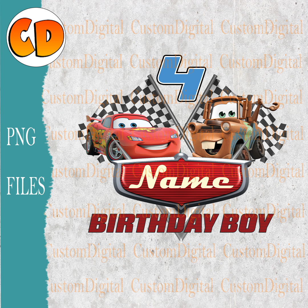 Custom Name Png,Custom Cars Birthday Boy Png, Birthday Boy C | Inspire ...