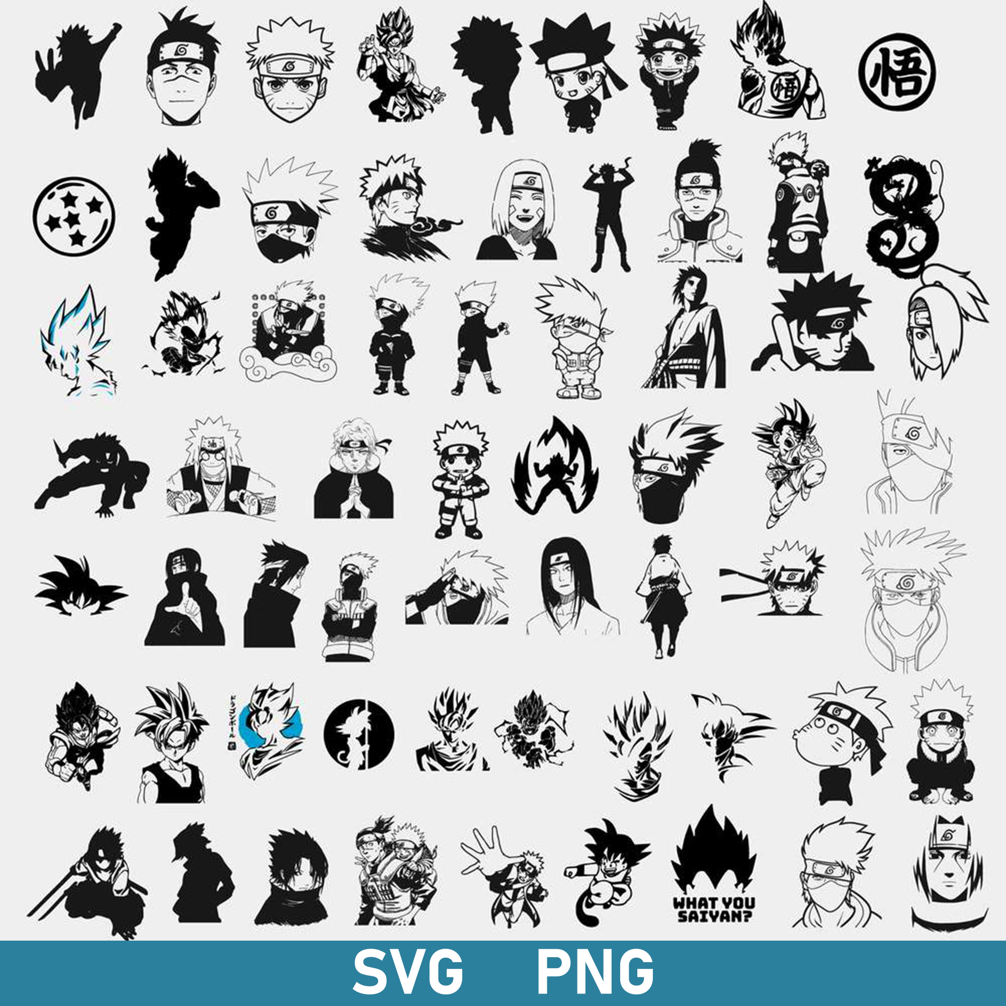 Anime Bundl Svg, Anime Svg, Anime Characters Svg, Anime Chib - Inspire ...