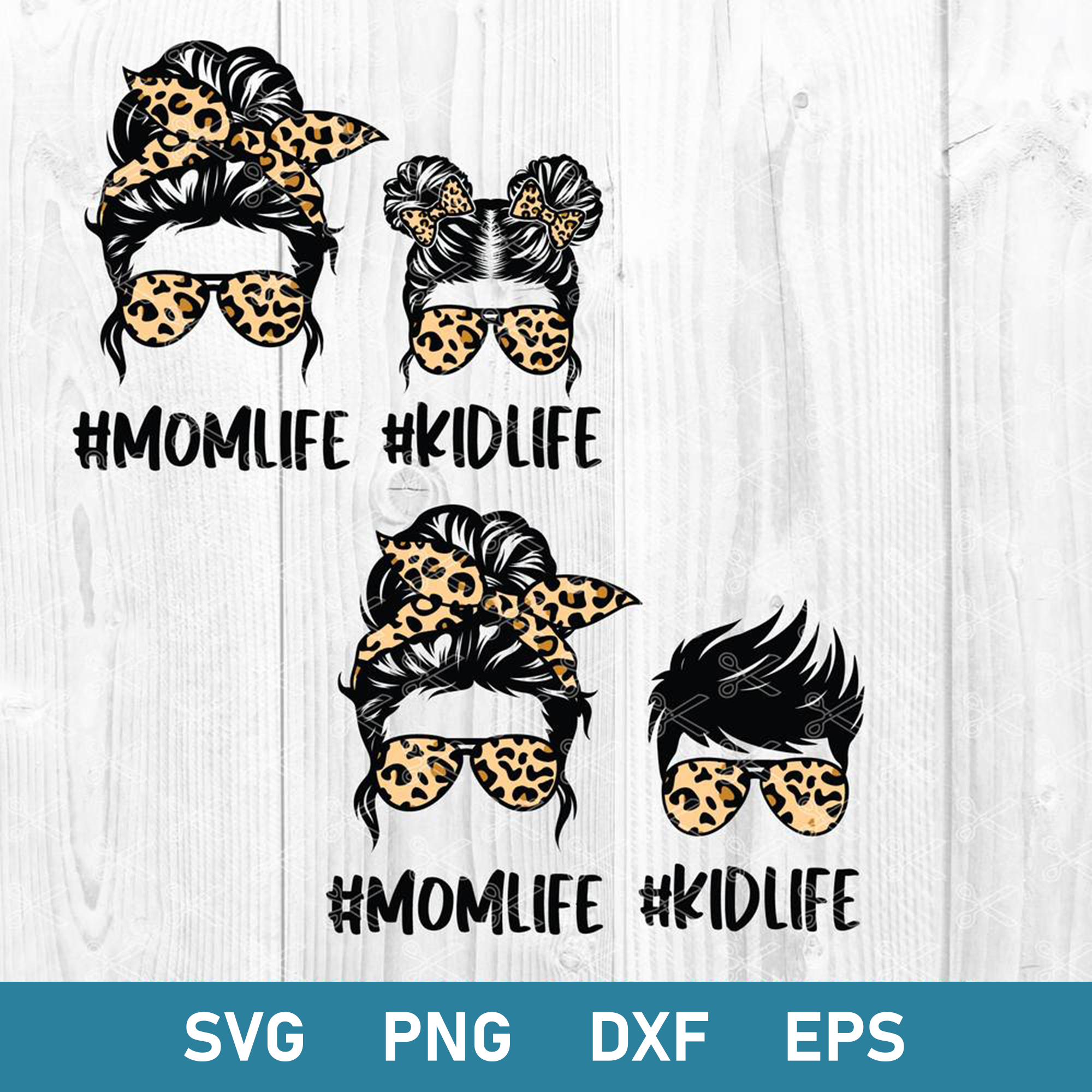 Mom Life Kids Svg, Mom Daughter Svg, Mom Life Messy Bun Svg, - Inspire ...