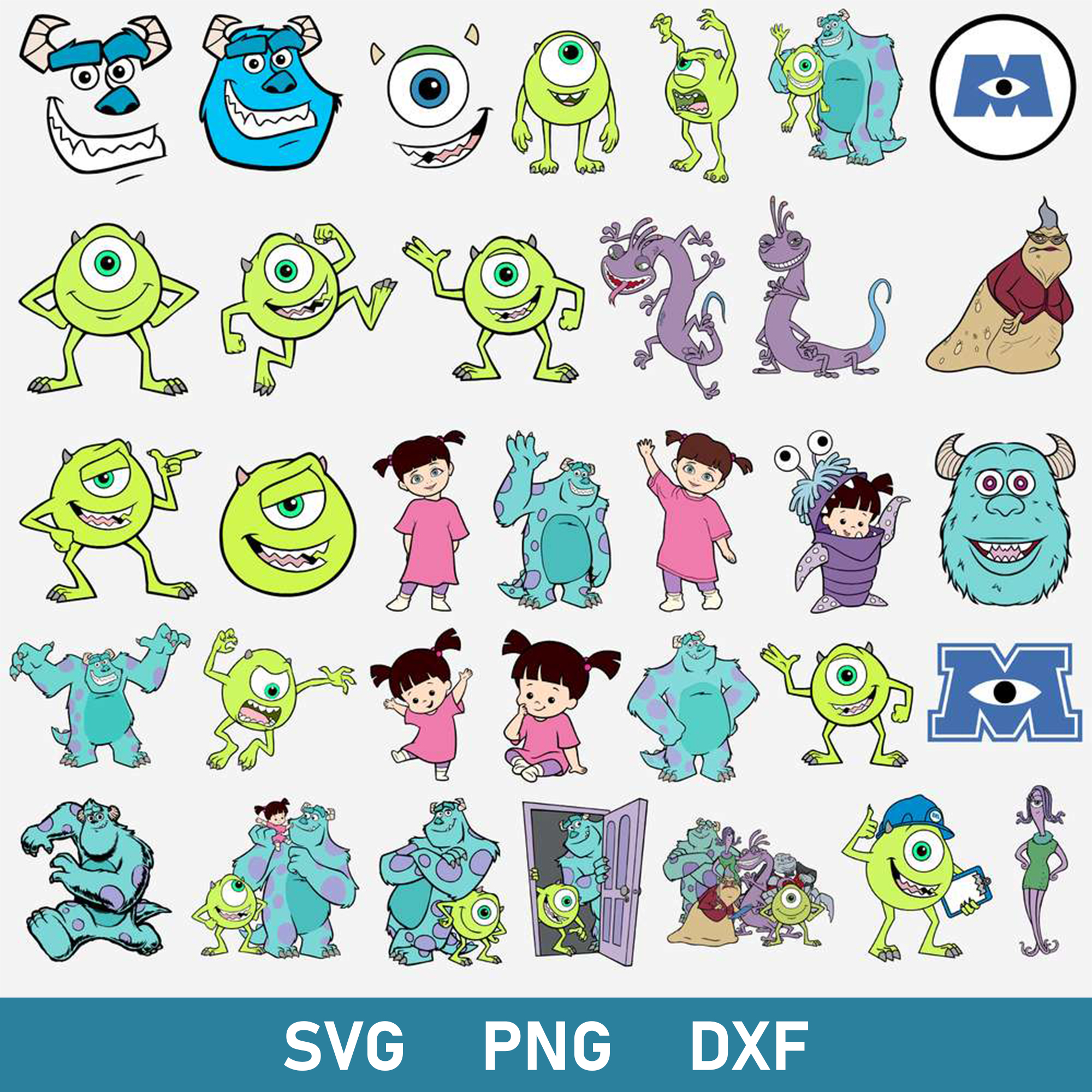 Sully Monter Bundle Svg, Sully Svg, Sully Face Svg, Monster | Inspire ...