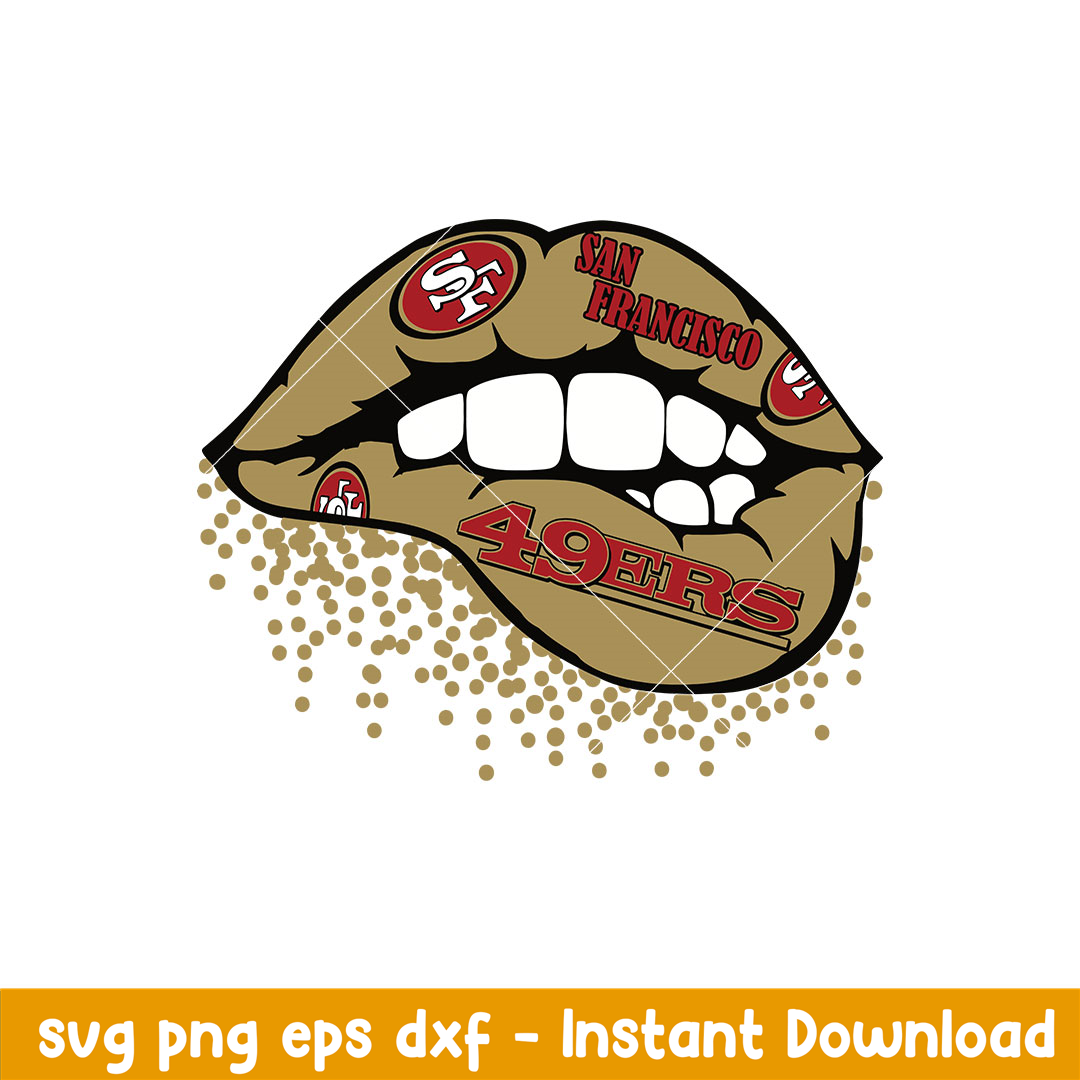 Lips San Francisco 49ers Svg, San Francisco 49ers Svg, NFL S | Inspire ...