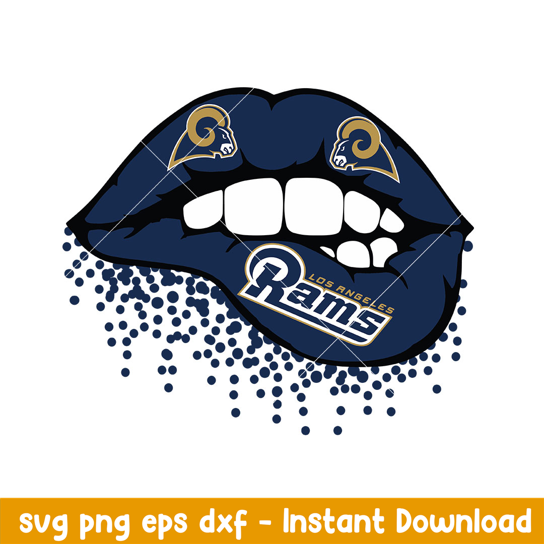 Los Angeles Rams Lips Football Team Svg, Los Angeles Rams Sv | Inspire ...