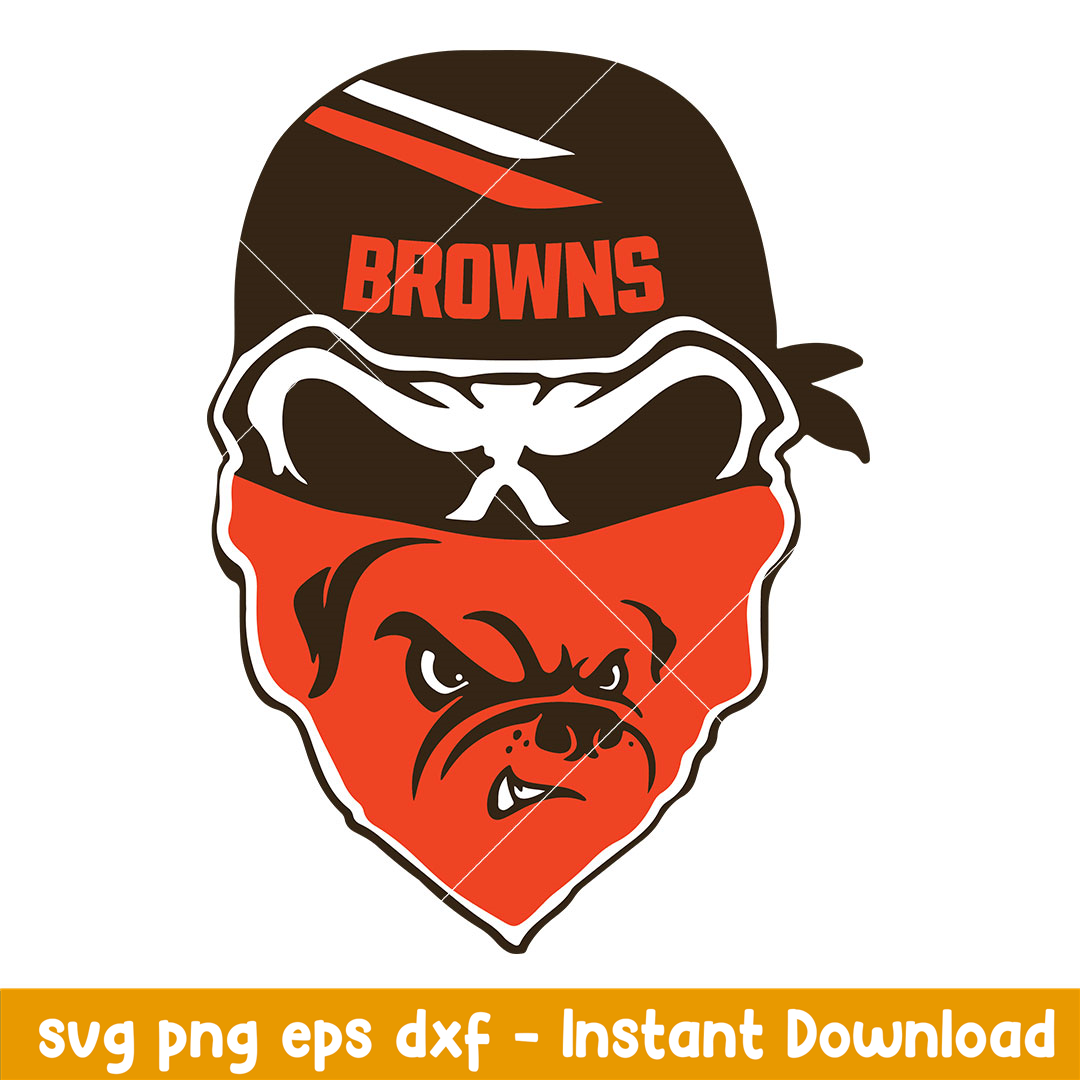 Skull Mask Cleveland Browns Svg, Cleveland Browns Svg, NFL S - Inspire ...