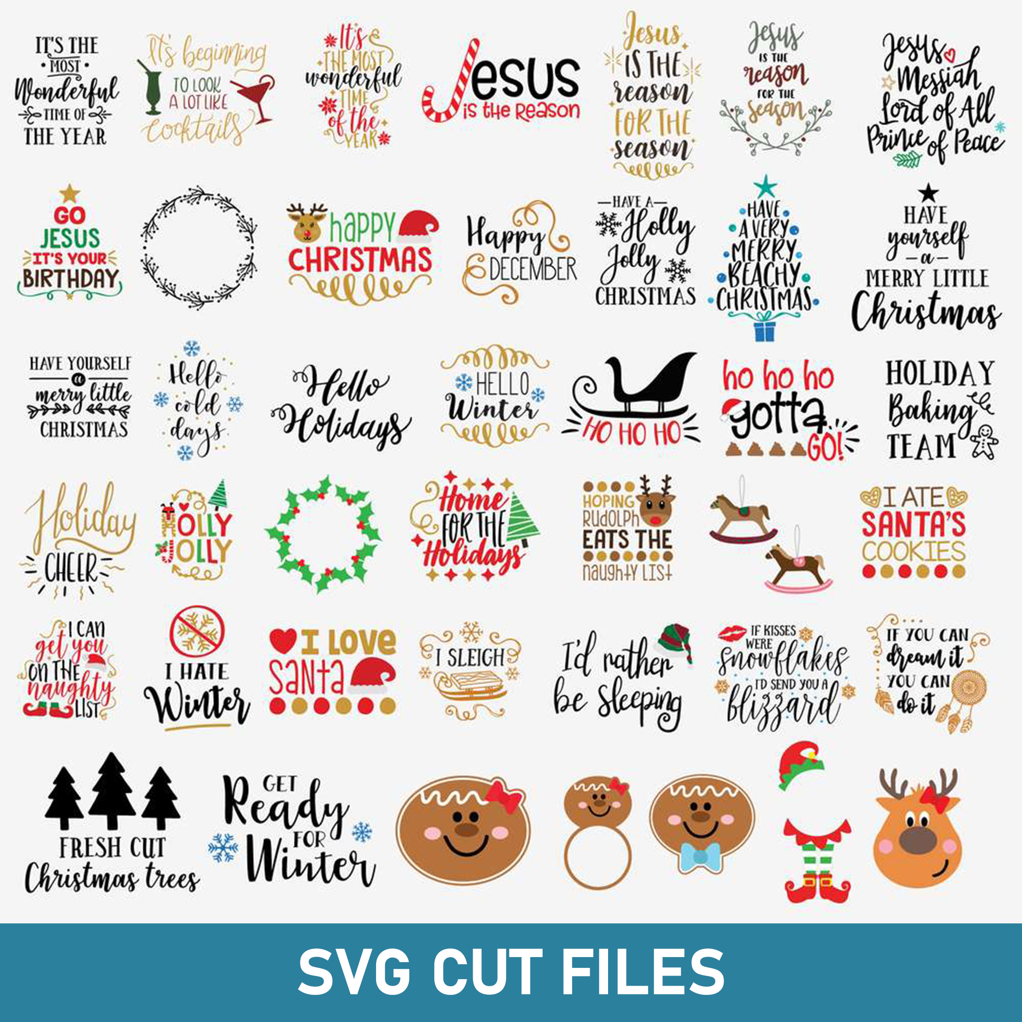 Christmas Quotes Bundle Svg, Christmas Svg, Christmas Holida - Inspire ...