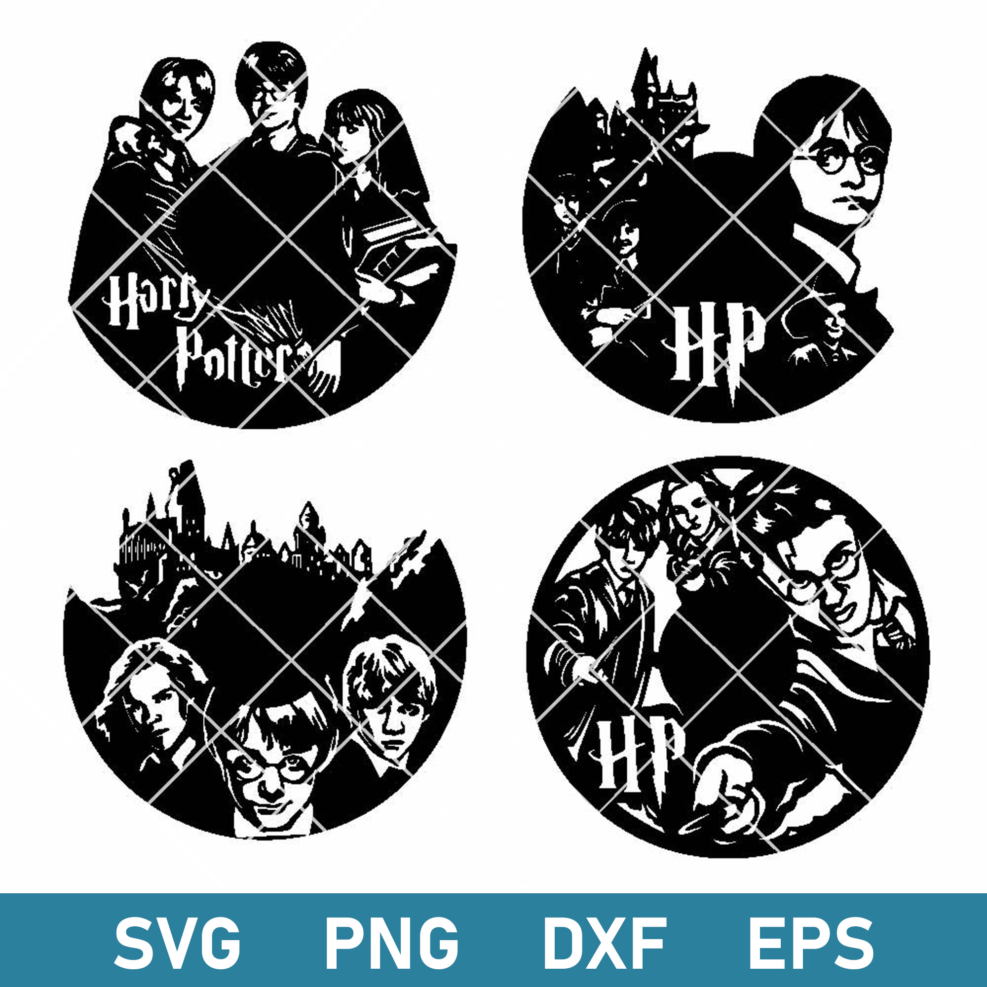 Harry Potter Bundle Svg, Harry Potter Friends Svg, Wizards F | Inspire ...