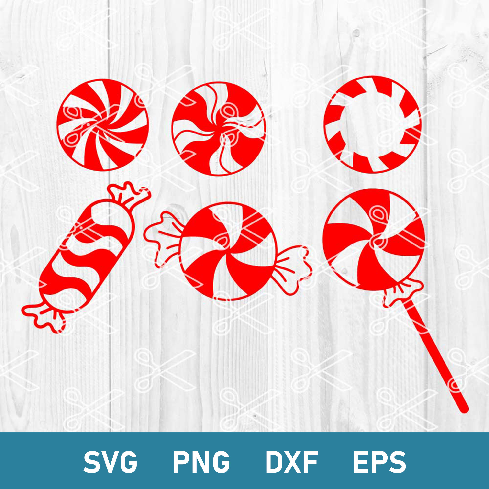 Peppermint Candy Bundle Svg, Candy Cane Svg, Candy Christmas | Inspire ...