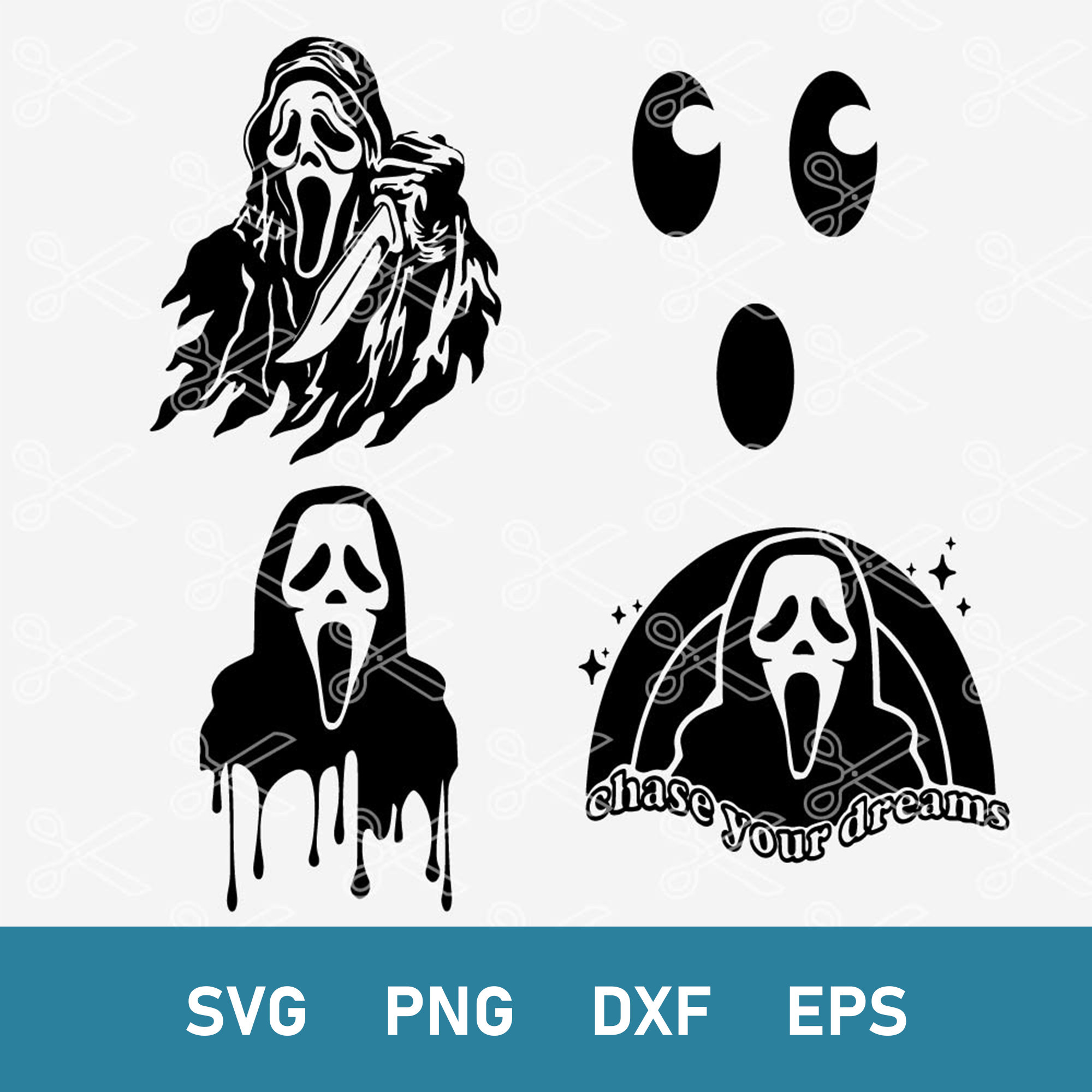 Scream Svg, Ghost Face Svg, Horror Characters Svg, Halloween - Inspire ...