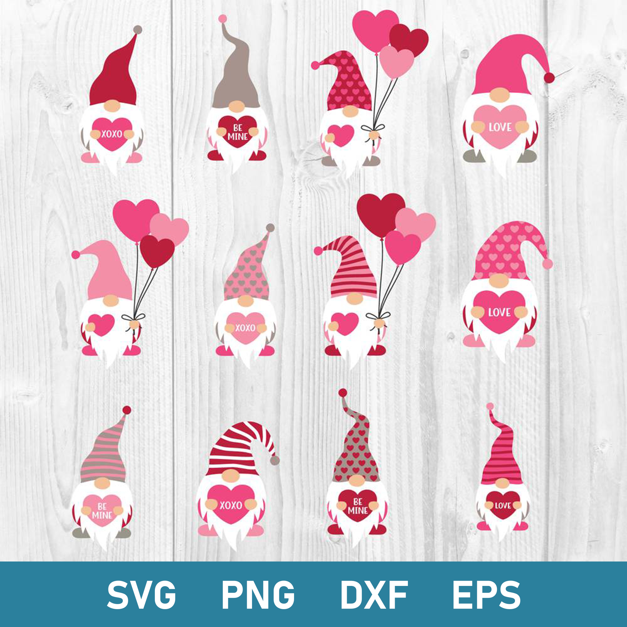 Valentine Gnome Bundle Svg, Valentine Gnome Svg, Gnome Love | Inspire ...
