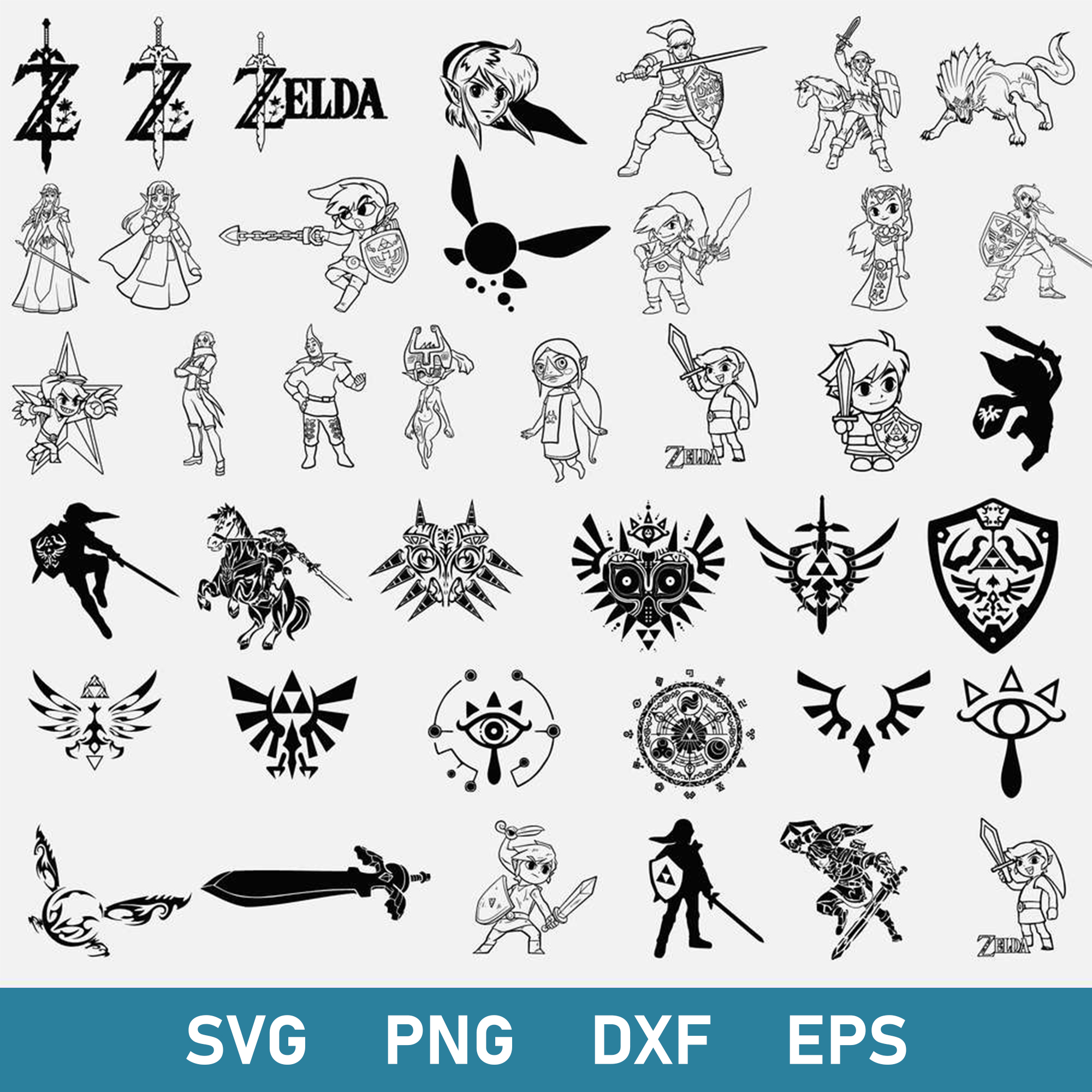 Zelda Bundle Svg, The Legend Of Zelda Svg, Zelda Svg, Png Dx | Inspire ...