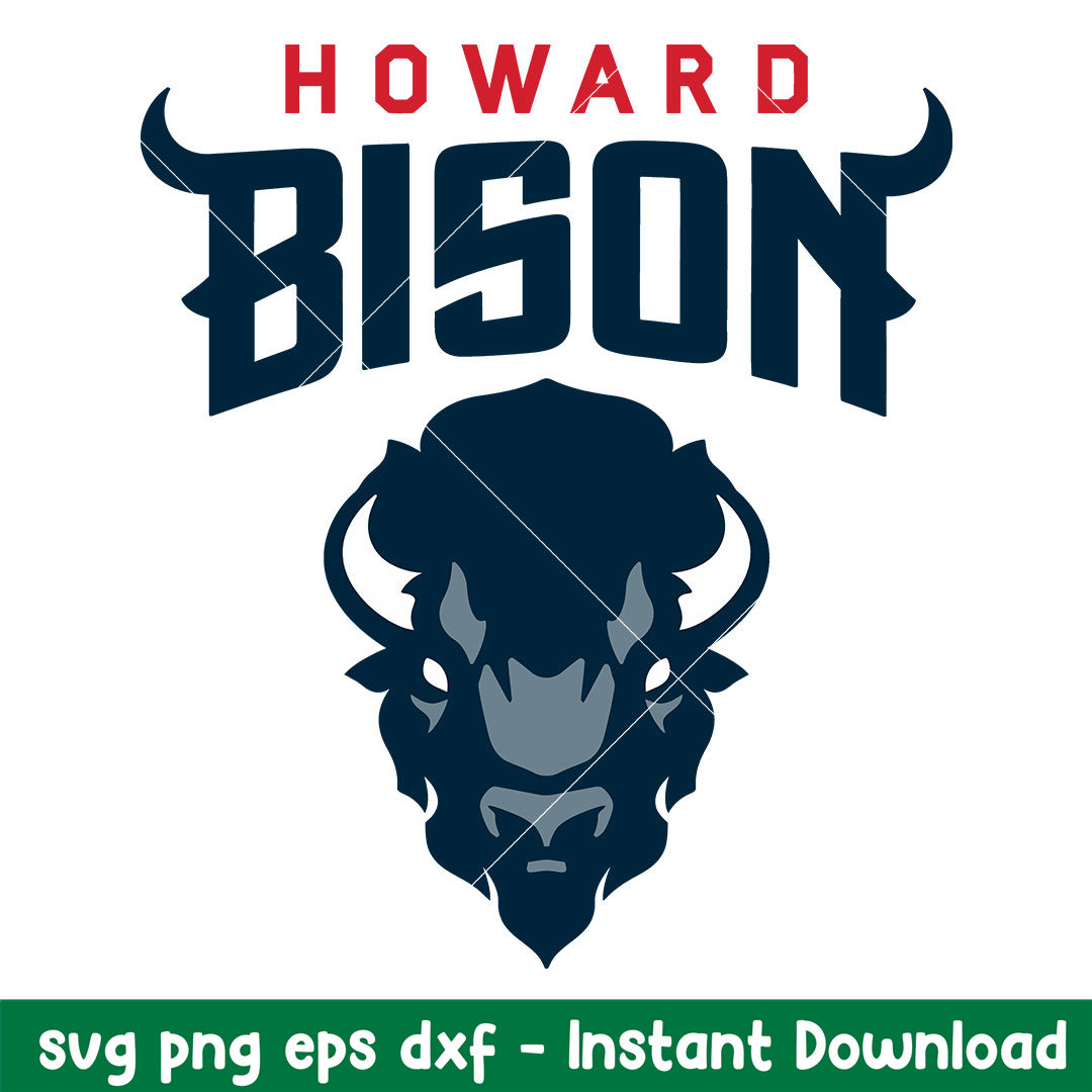 Howard Bison Logo Svg, Howard Bison Svg, NCAA Svg, Png Dxf E | Inspire ...