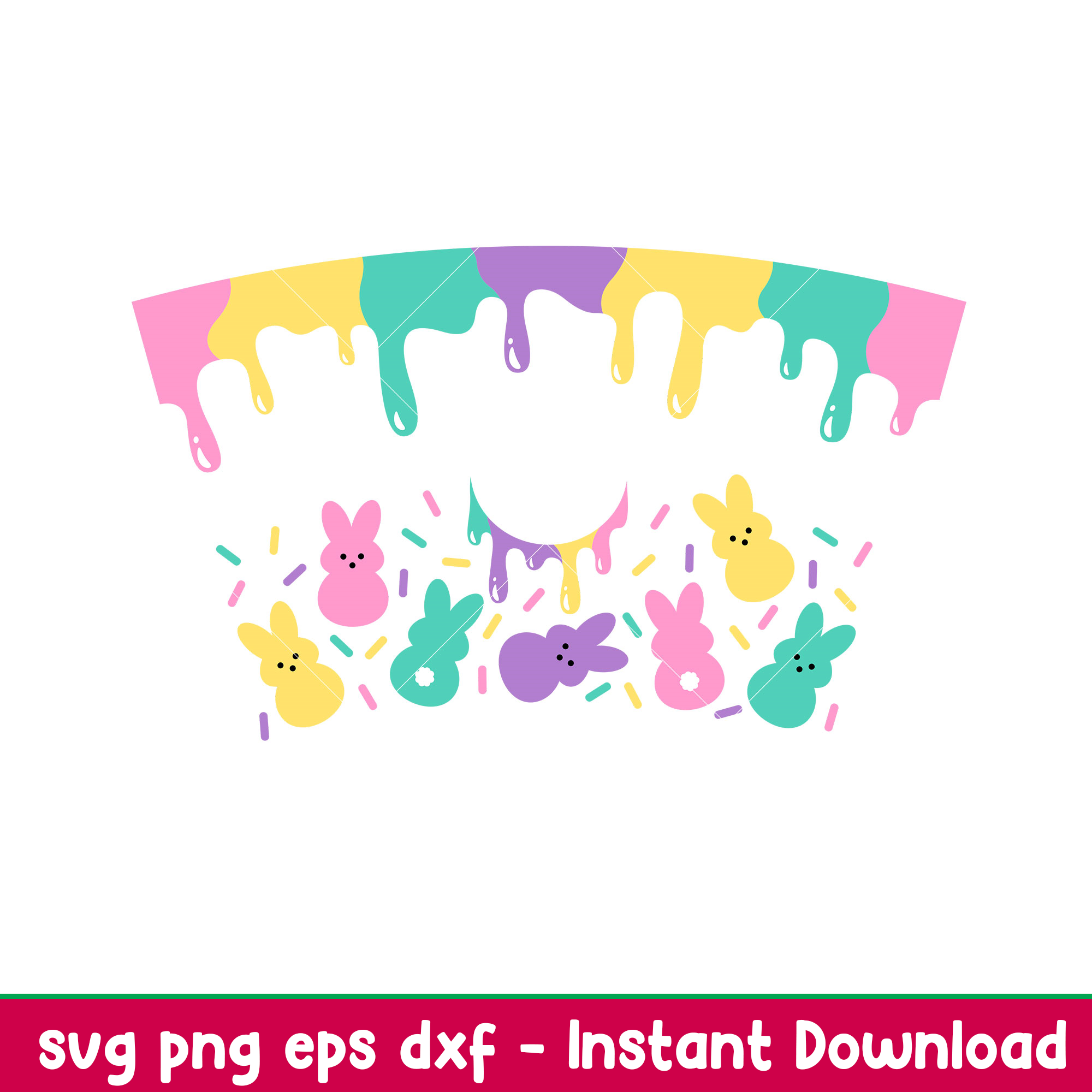Easter Donut Drip Full Wrap, Easter Donut Drip Full Wrap Svg | Inspire ...