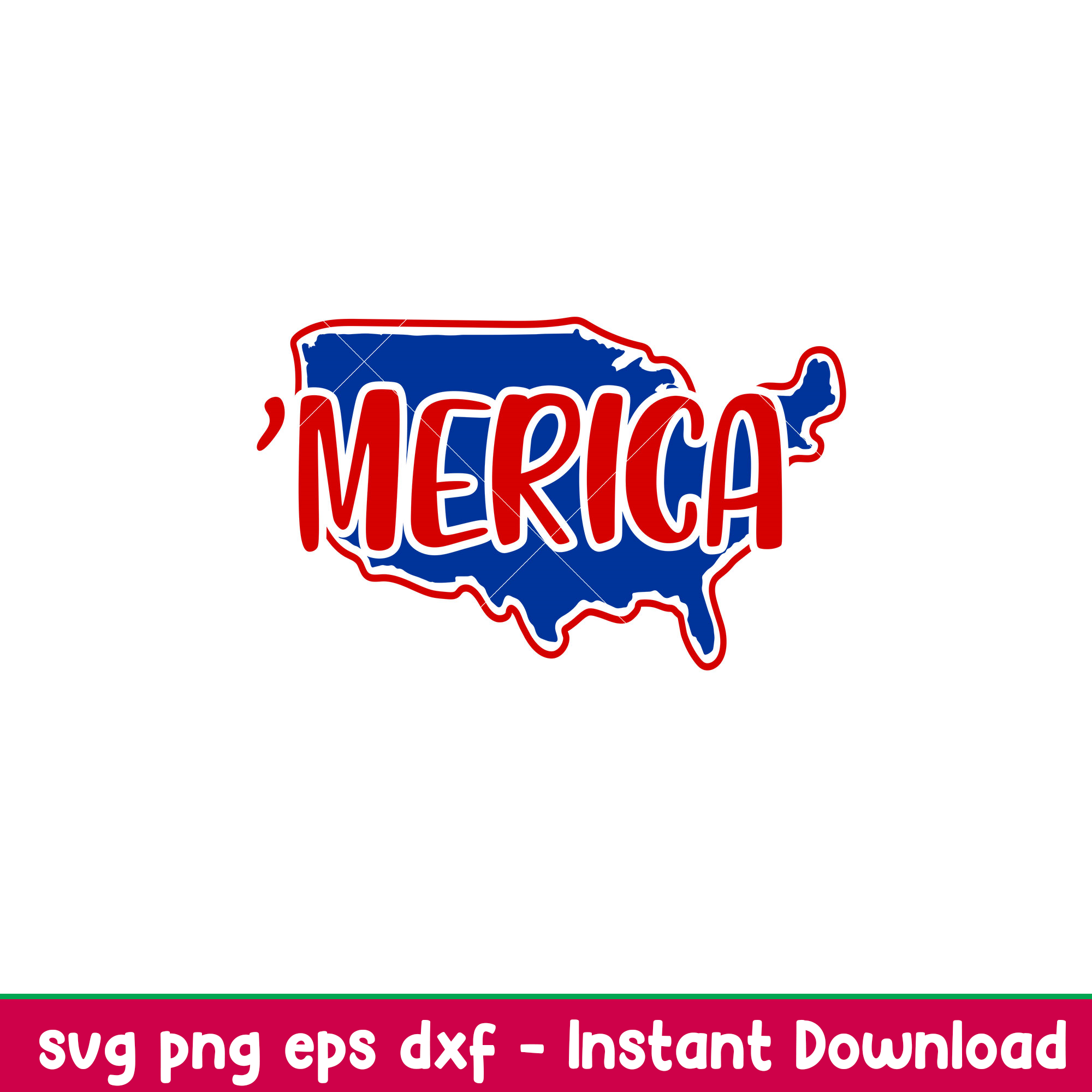 Merica Usa Map, Merica Usa Map Svg, 4th of July Svg, Patriot | Inspire ...