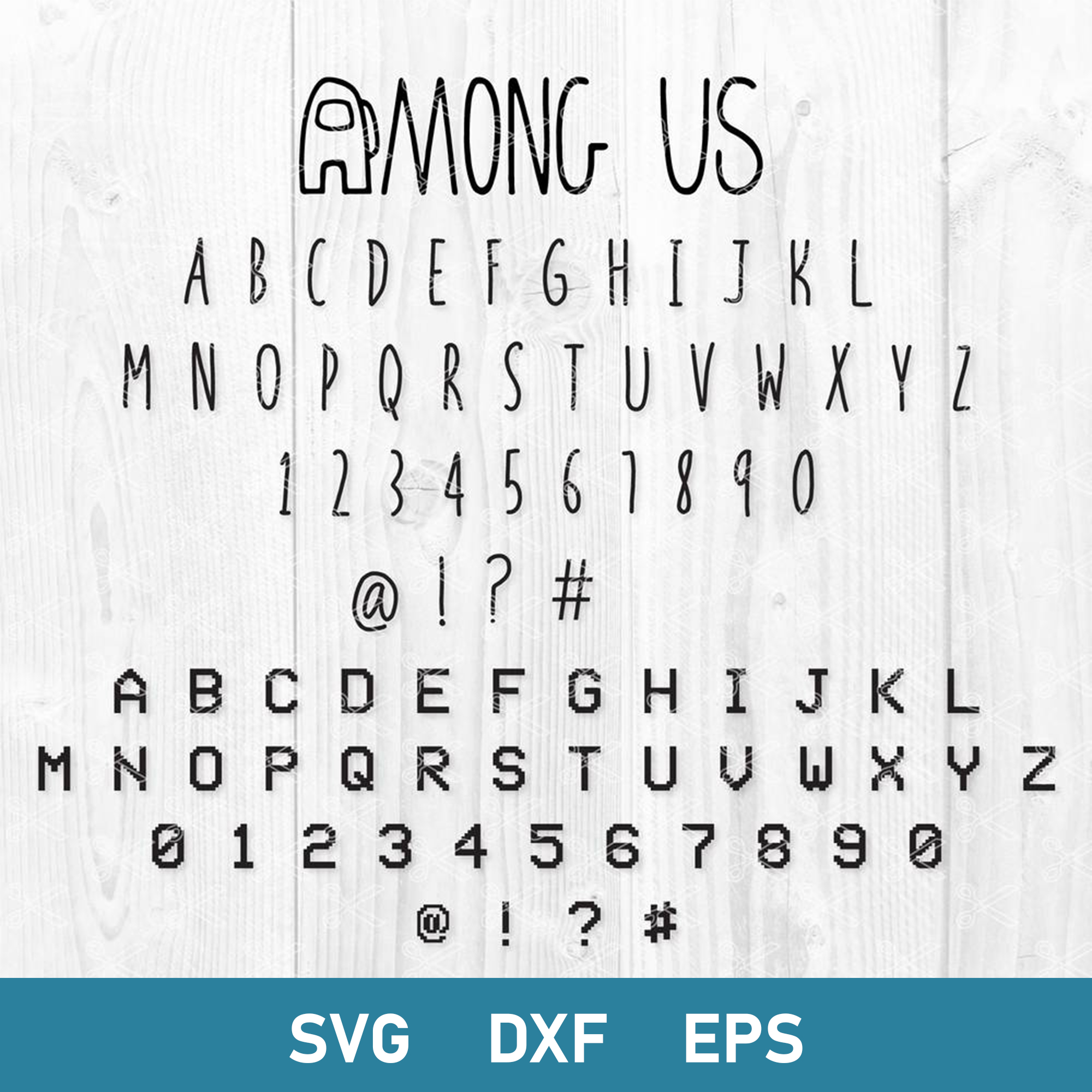 Among Us Game Font Svg, Among Us Alphabet Svg, Among Us Svg, - Inspire ...