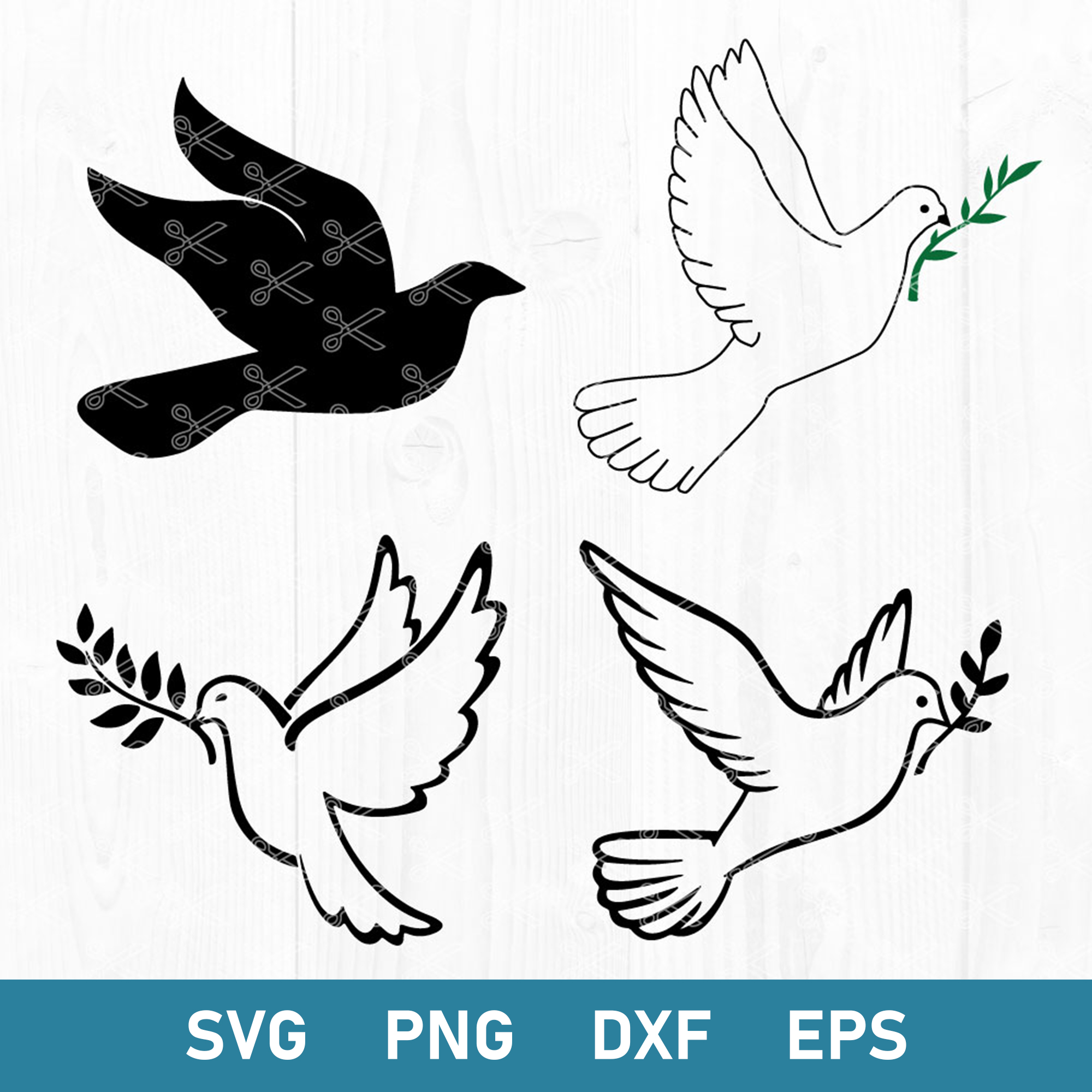 Dove Bundle Svg, Dove Svg, Peace Dove Svg, Png Dxf Eps Digit | Inspire ...