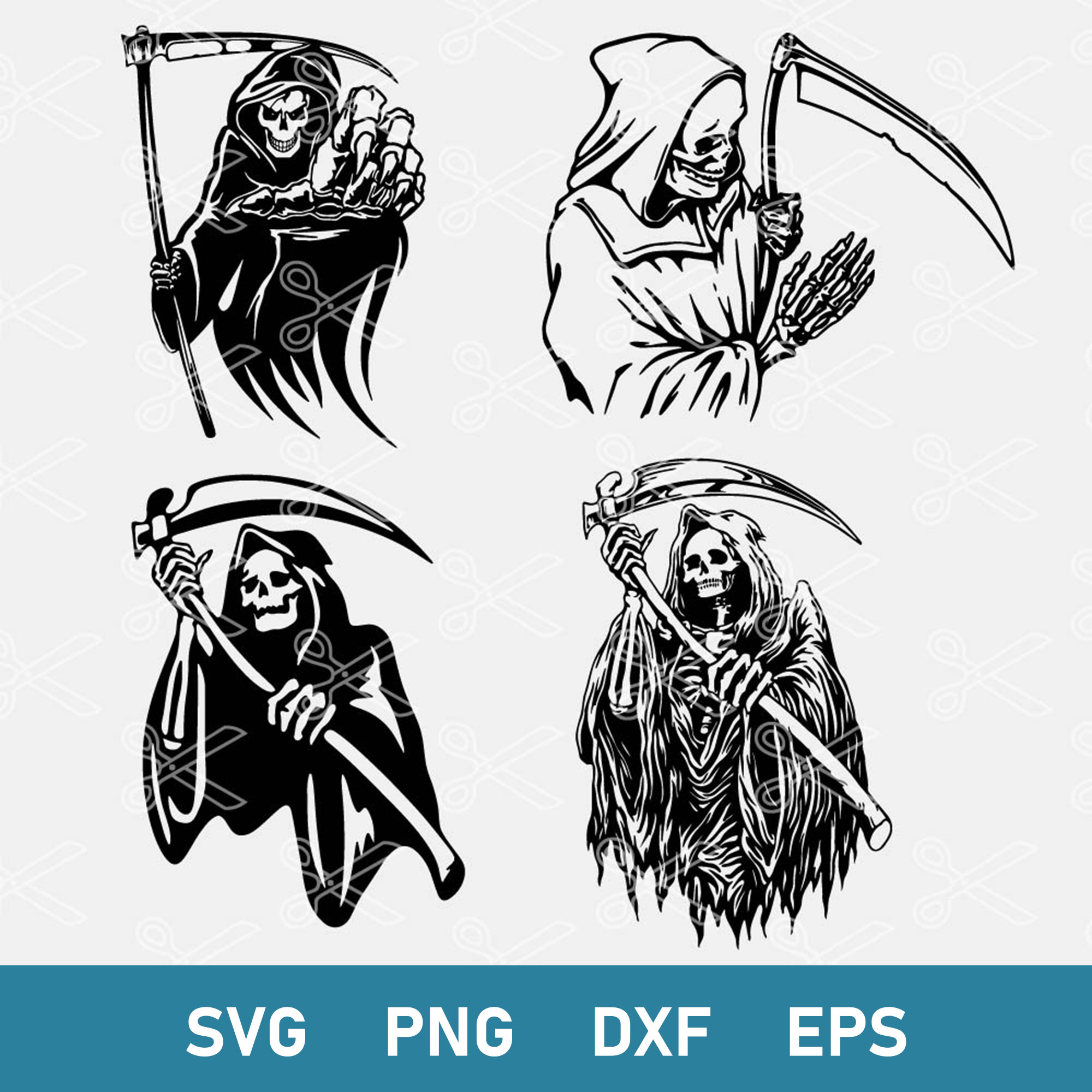 Grim Reaper Bundle Svg, Death Svg, Horror Svg, Halloween Svg - Inspire ...