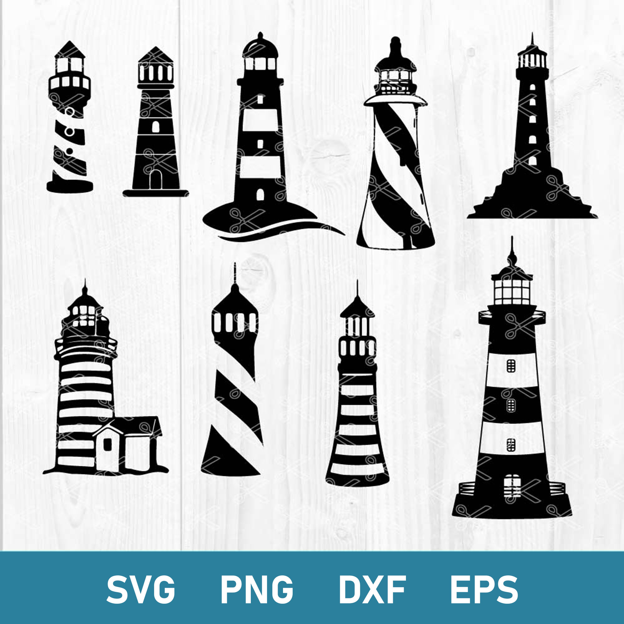 Lighthouse Bundle Svg, Lighthouse Svg, Nautical Svg, Png Dxf | Inspire ...
