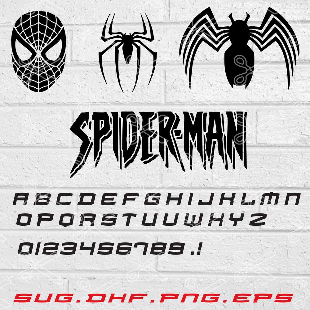 Spiderman Svg, Spider Svg, Spiderman Font Svg, Png Dxf Eps F | Inspire ...