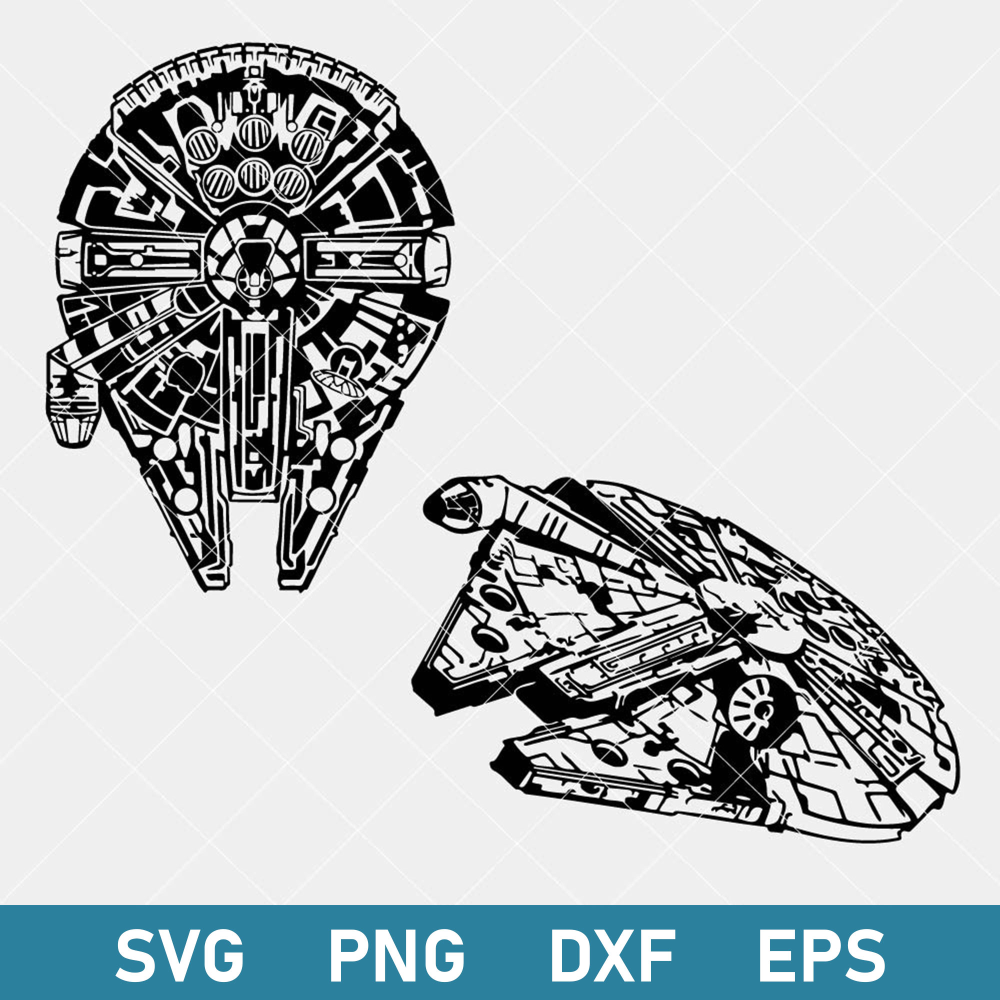Star Wars Millennium Falcon Bundle Svg, Millennium Falcon Sv | Inspire ...