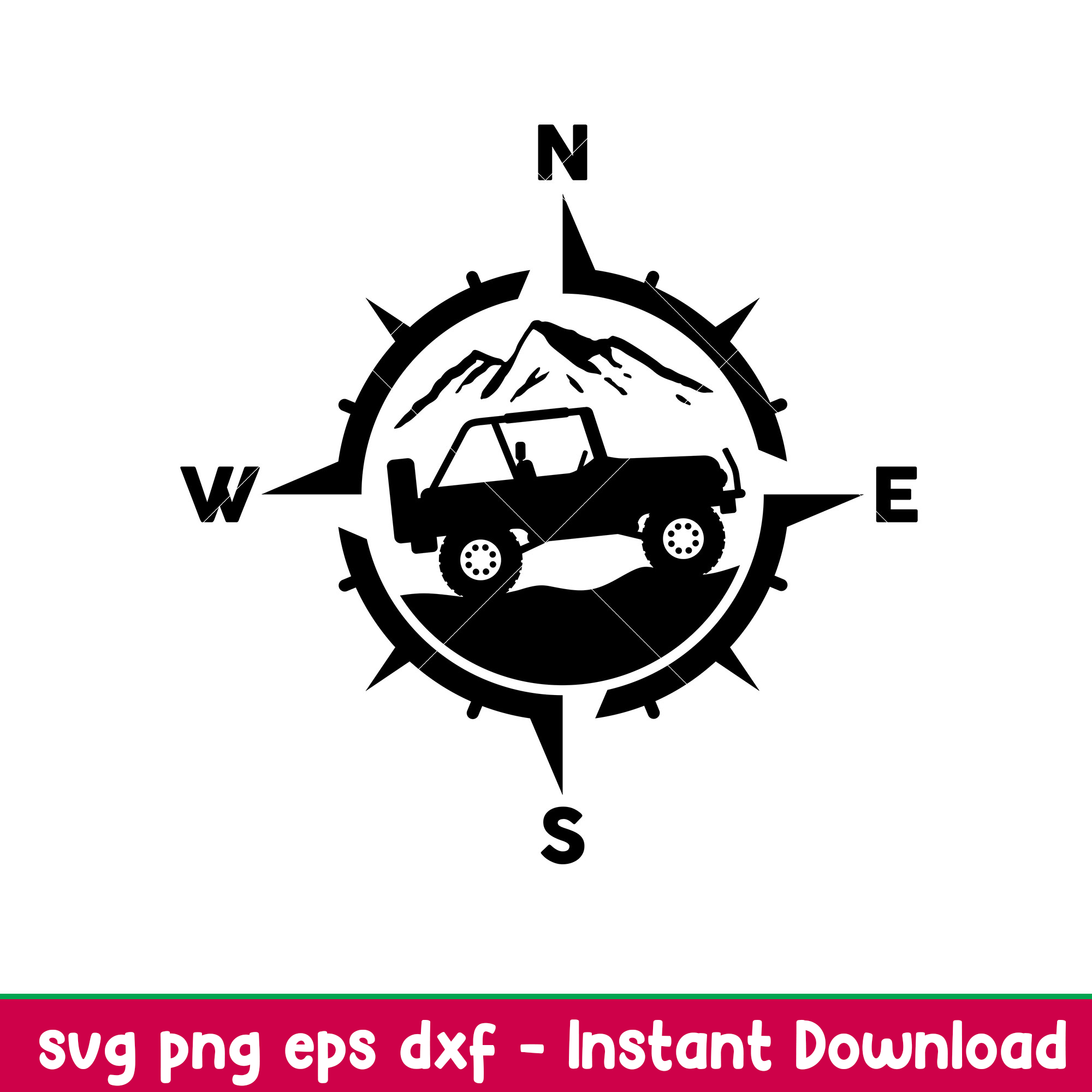 Compass Jeep, Compass Jeep Svg, Offroad Svg, Outdoors Svg, O | Inspire ...