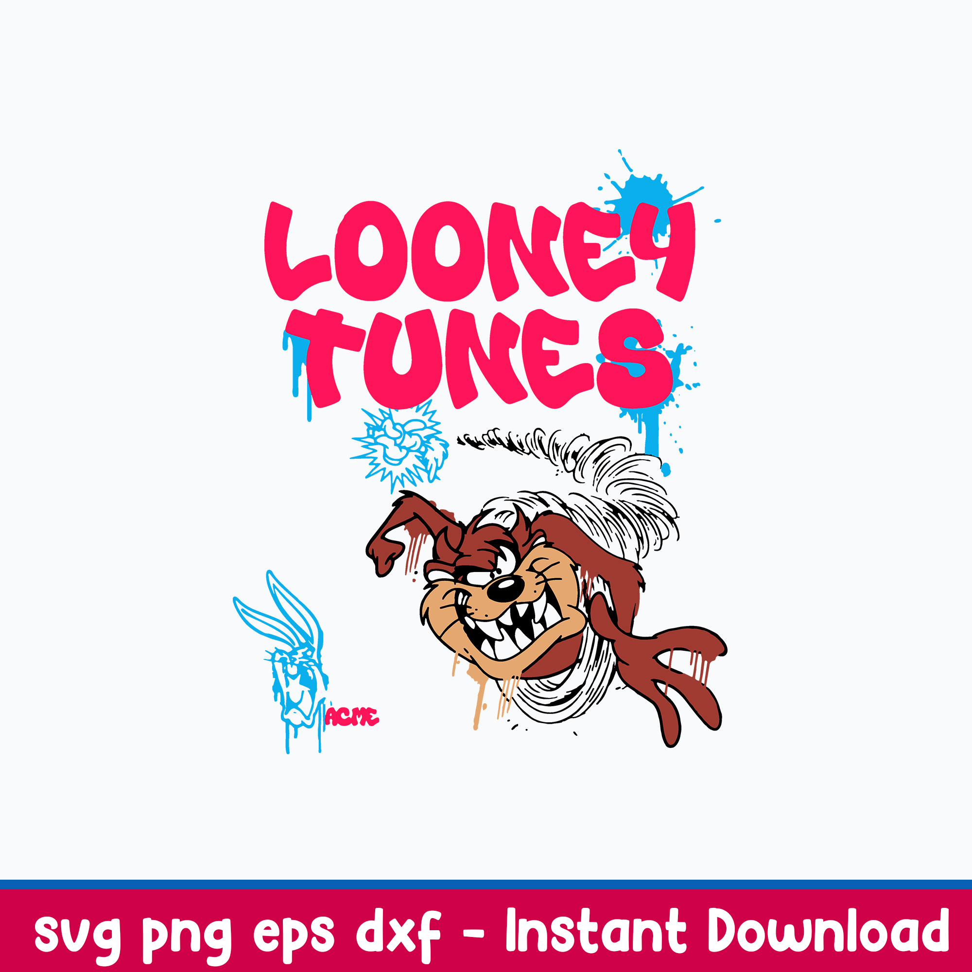 Looney Tunes Taz Svg, Taz Svg, Png Dxf Eps File | Inspire Uplift