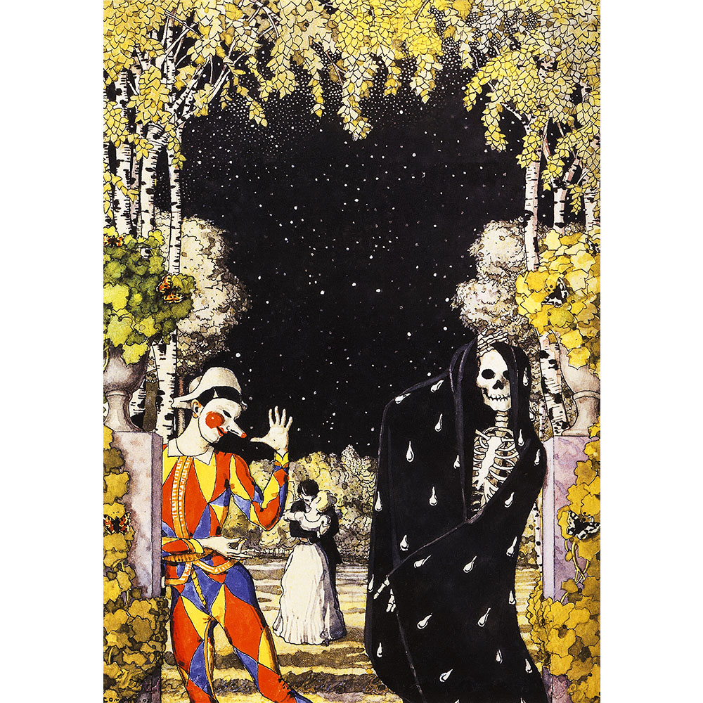 Harlequin and Death. Konstantin Somov. 704. | Inspire Uplift