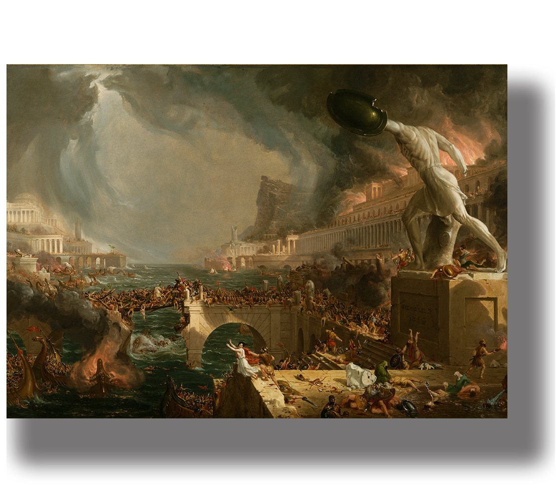 The Course of Empire Destruction. Ancient history wall decor | Inspire ...