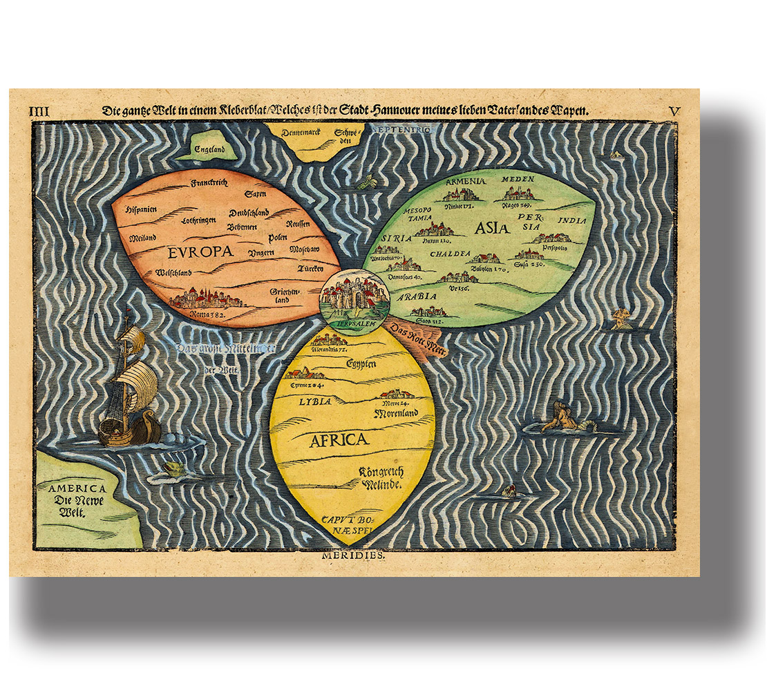 Medieval world map of the pre-Columbian era. Ancient style w | Inspire ...