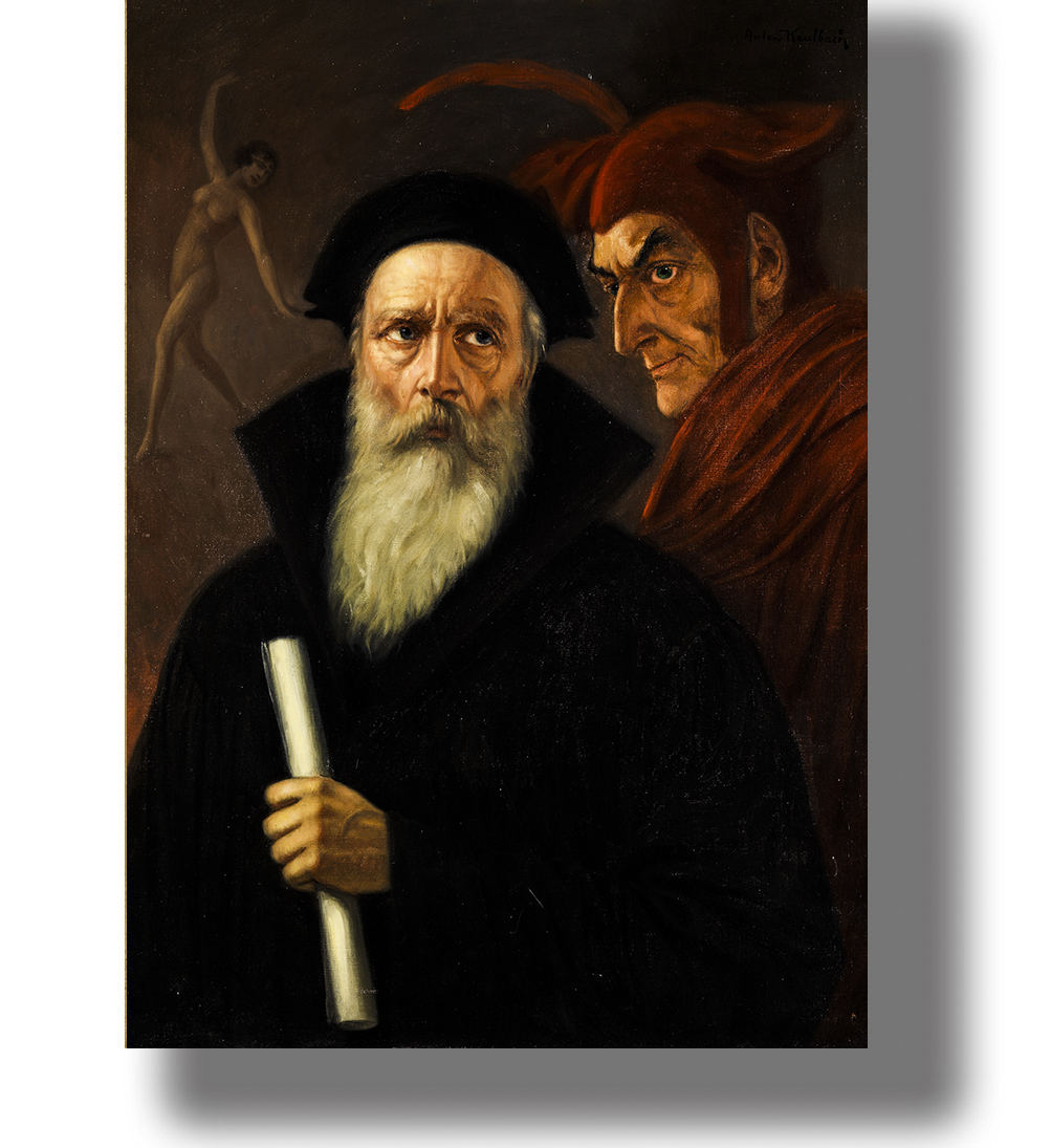Faust und Mephisto. Gothic and medieval art poster. Color po | Inspire ...