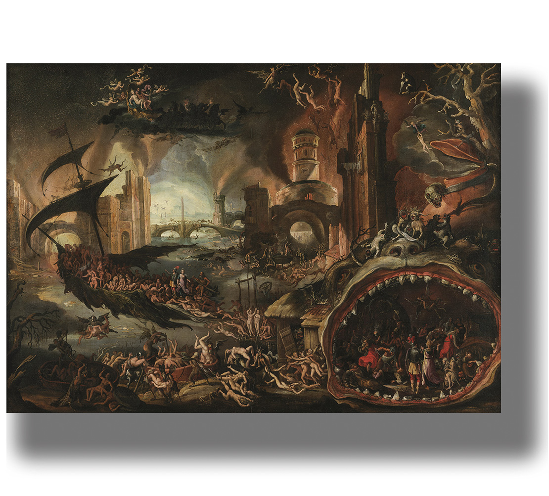 Infernal Landscape. A gloomy hellish scenery with demons, si - Inspire ...