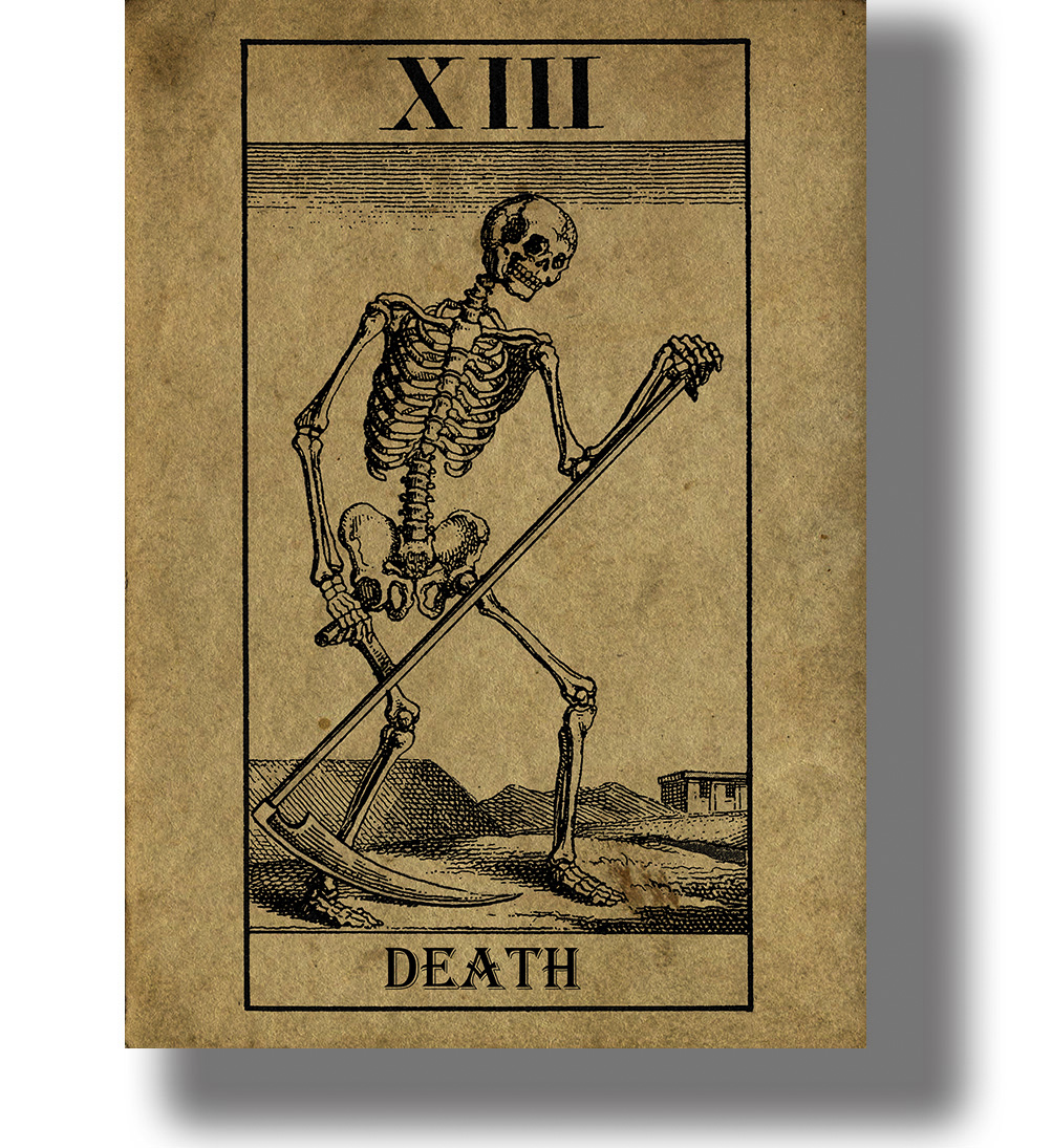 Death Tarot Card Print. Mystical illustration for home decor | Inspire ...