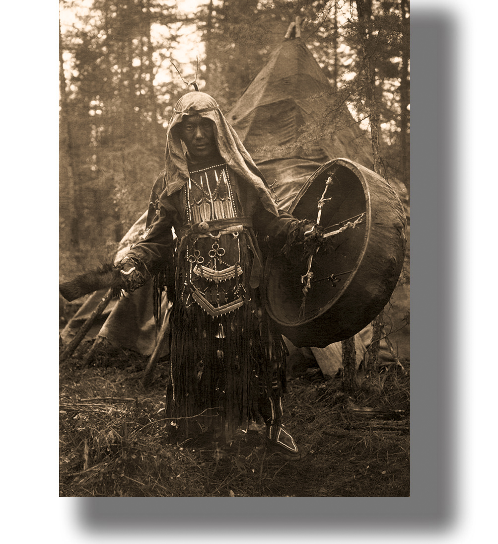 Forest shaman from the Russian Empire. Shaman with drum prin - Inspire ...
