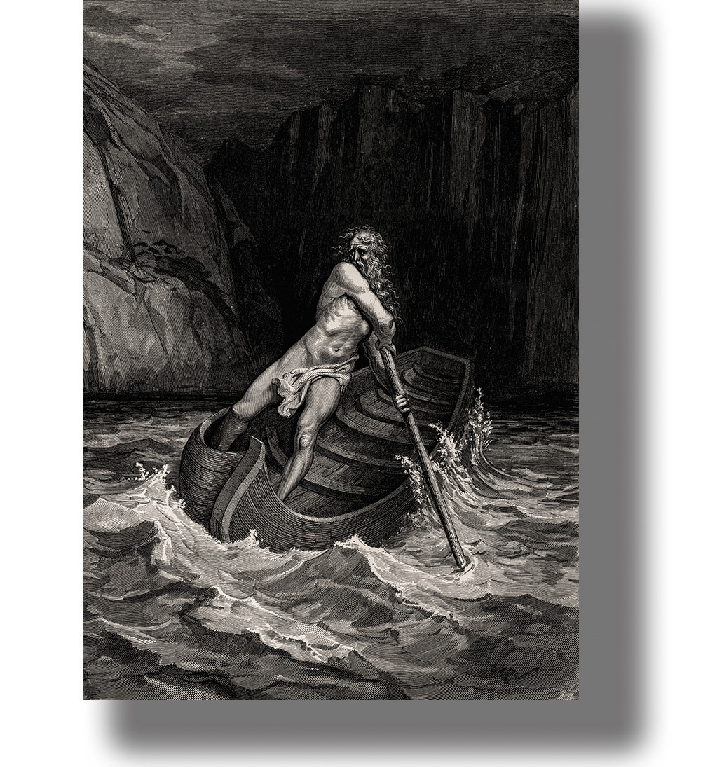 Charon and the River Acheron by Gustave Dore. Hell art print | Inspire ...