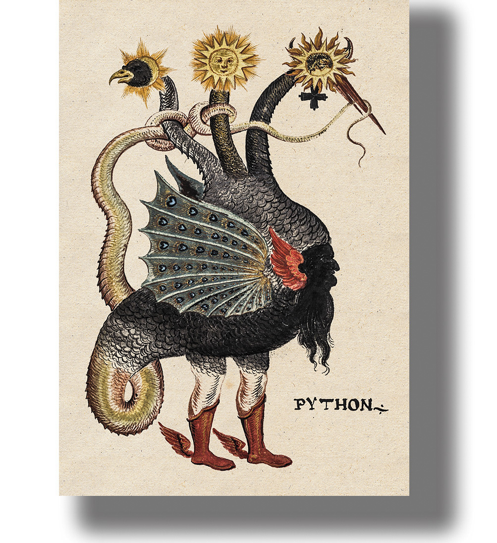 Ancient Greek demon Typhon. Monster art print. Demonic poste | Inspire ...