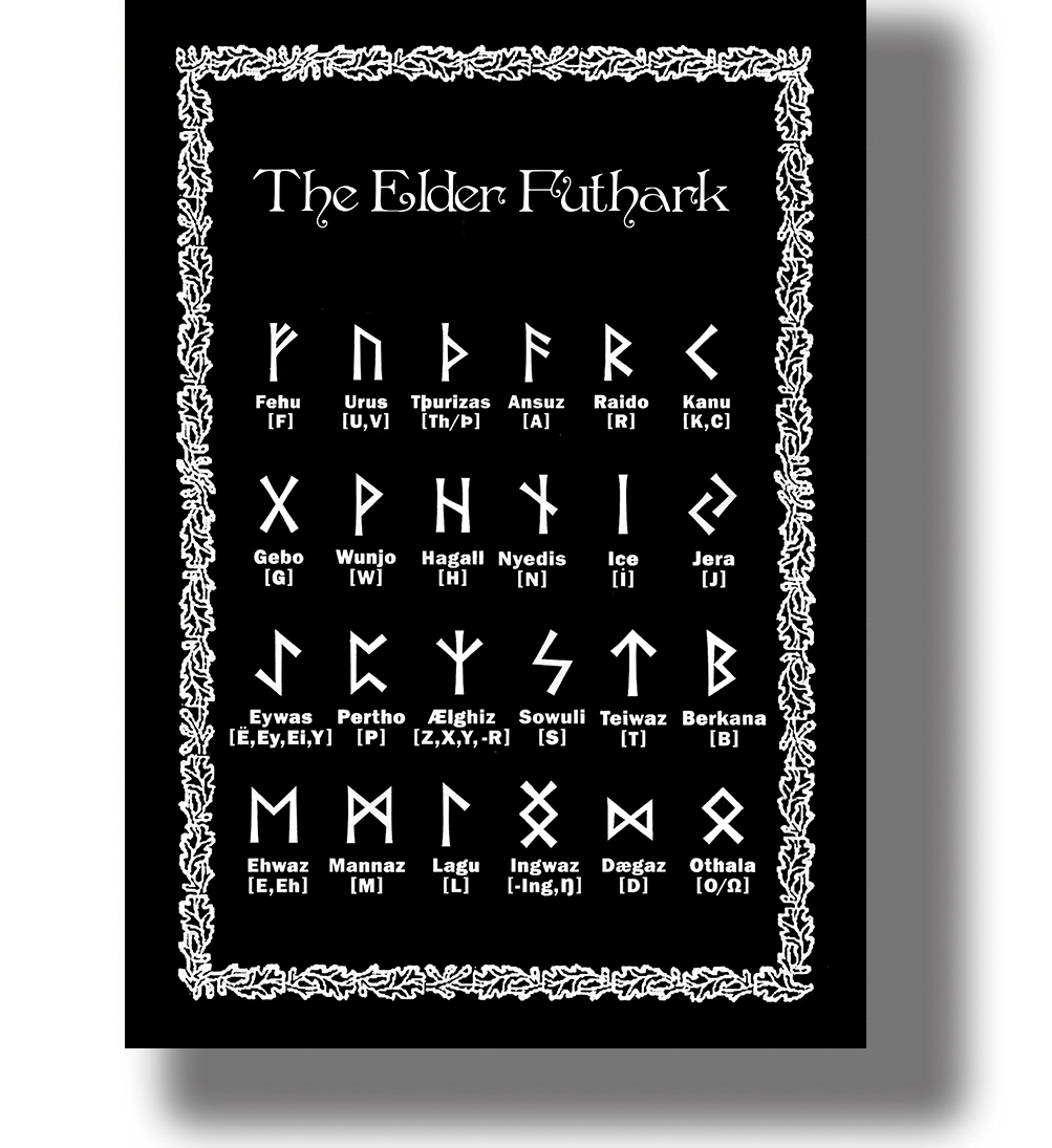 The Elder Futhark. Runic Art Print. 128. | Inspire Uplift