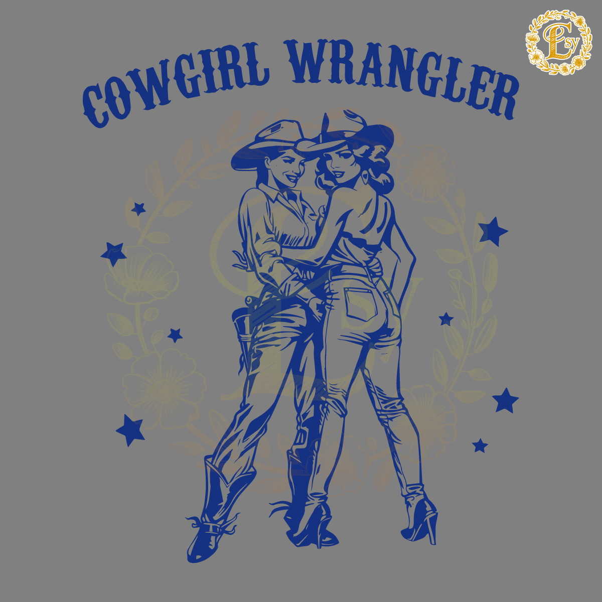 Retro Cowgirl Wrangler Lesbian Girlfriend SVG | Inspire Uplift