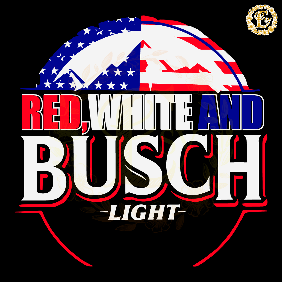 Red White And Busch Light American Flag SVG | Inspire Uplift