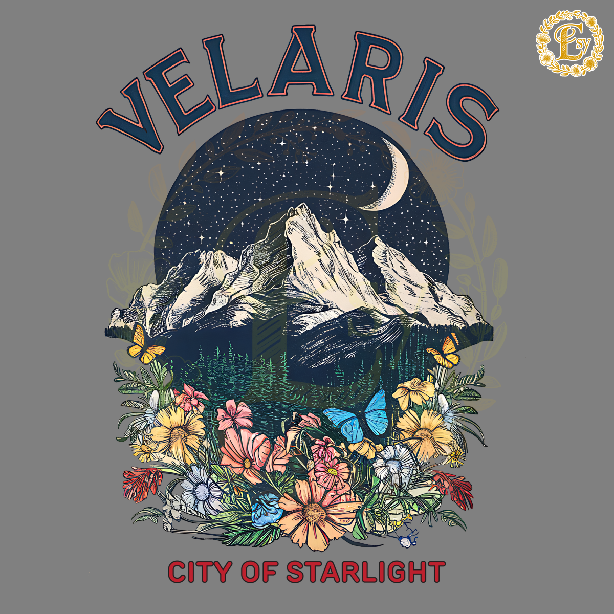 Retro The Velaris City Of Starlight Moonlight PNG Digital Do - Inspire ...
