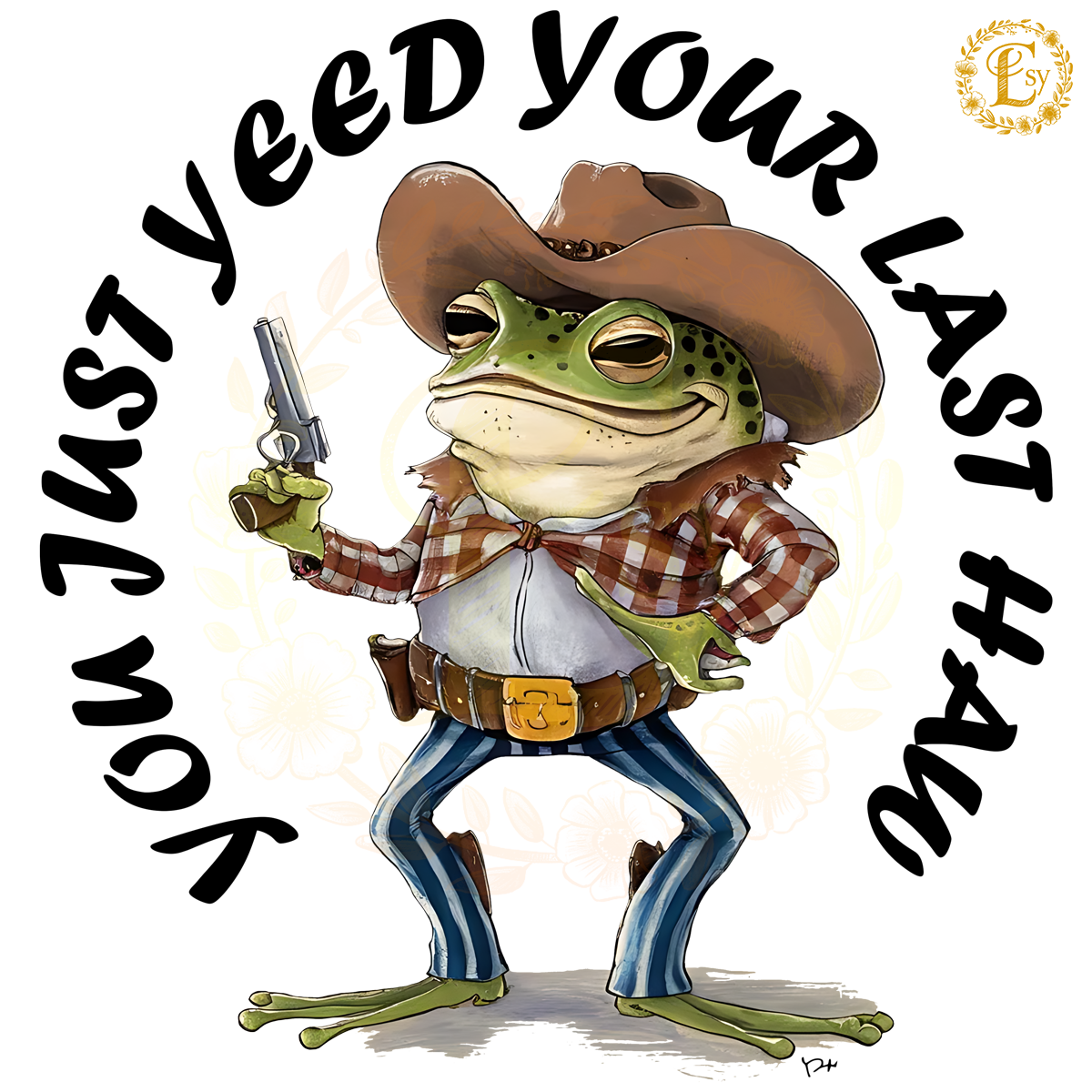 Western Style Cowboy Frog With Gun PNG Digital Download File | Inspire ...