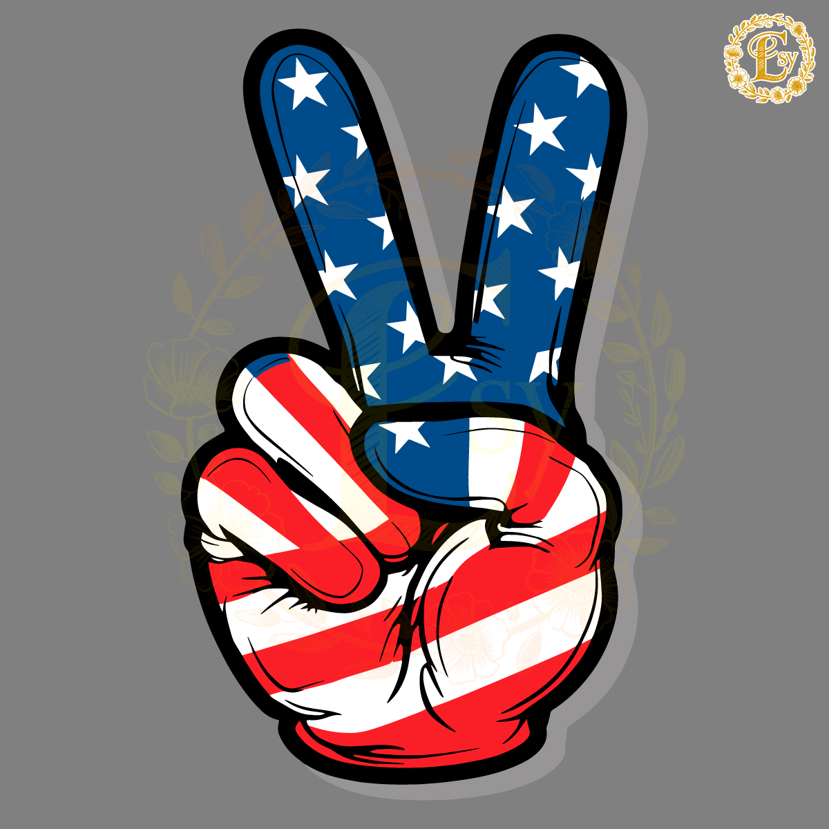 America Peace Hand 4th Of July SVG Digital Download Files | Inspire Uplift