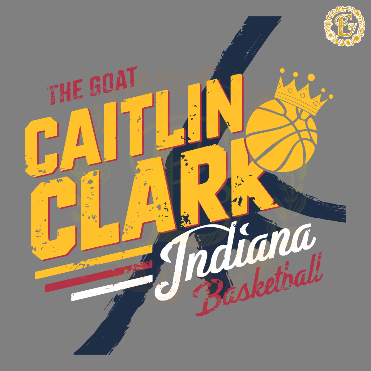 The Goat Caitlin Clark Indiana Basketball Crown SVG - Inspire Uplift