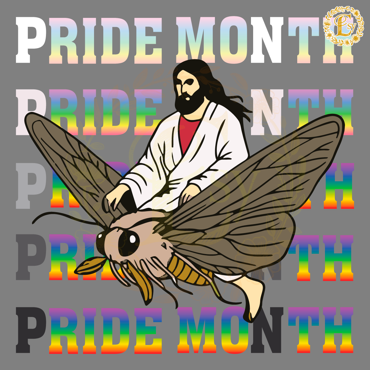 Pride Month Ride Moth SVG Digital Download Files | Inspire Uplift