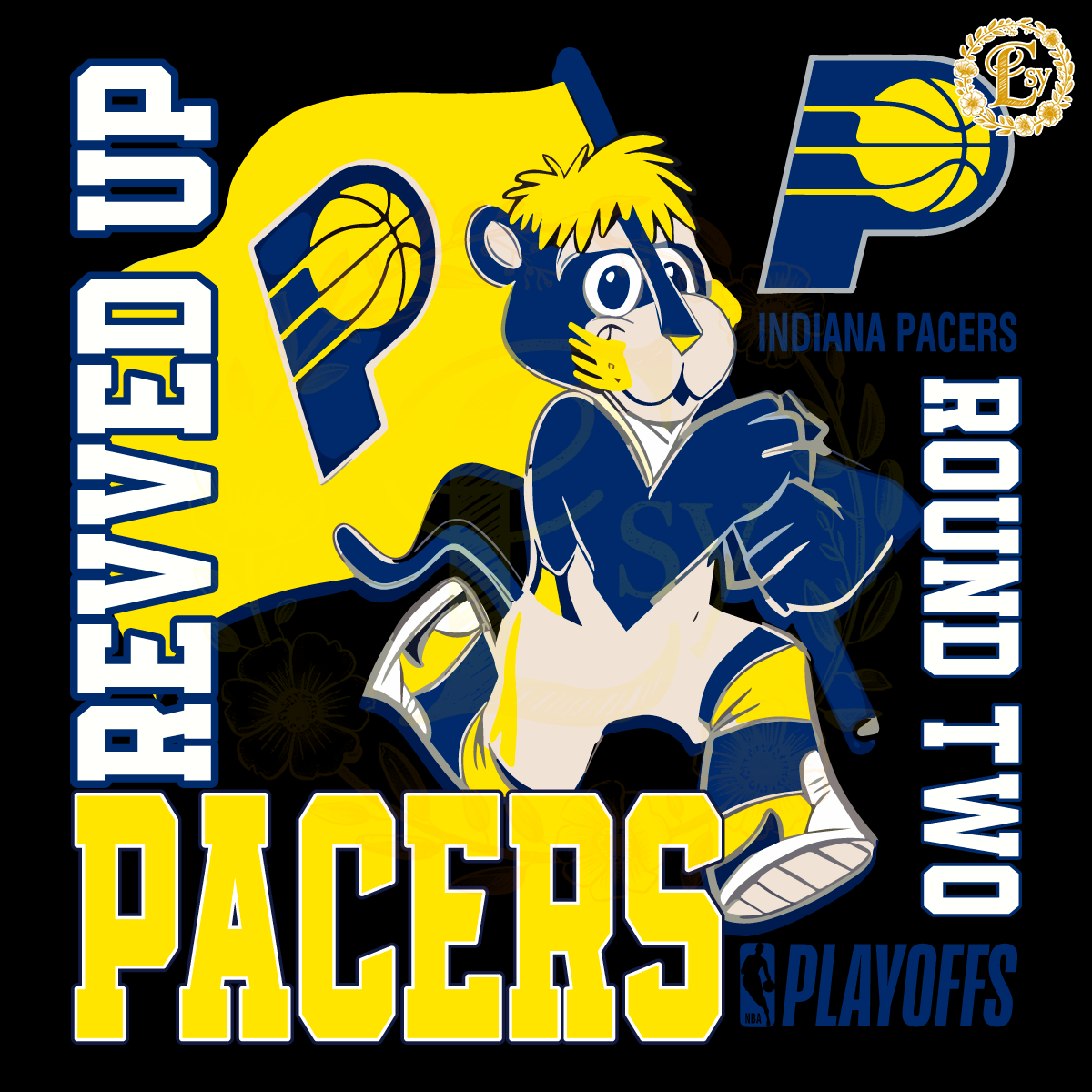 Indiana Pacers 2024 Boomer Revved Up Playoffs SVG | Inspire Uplift