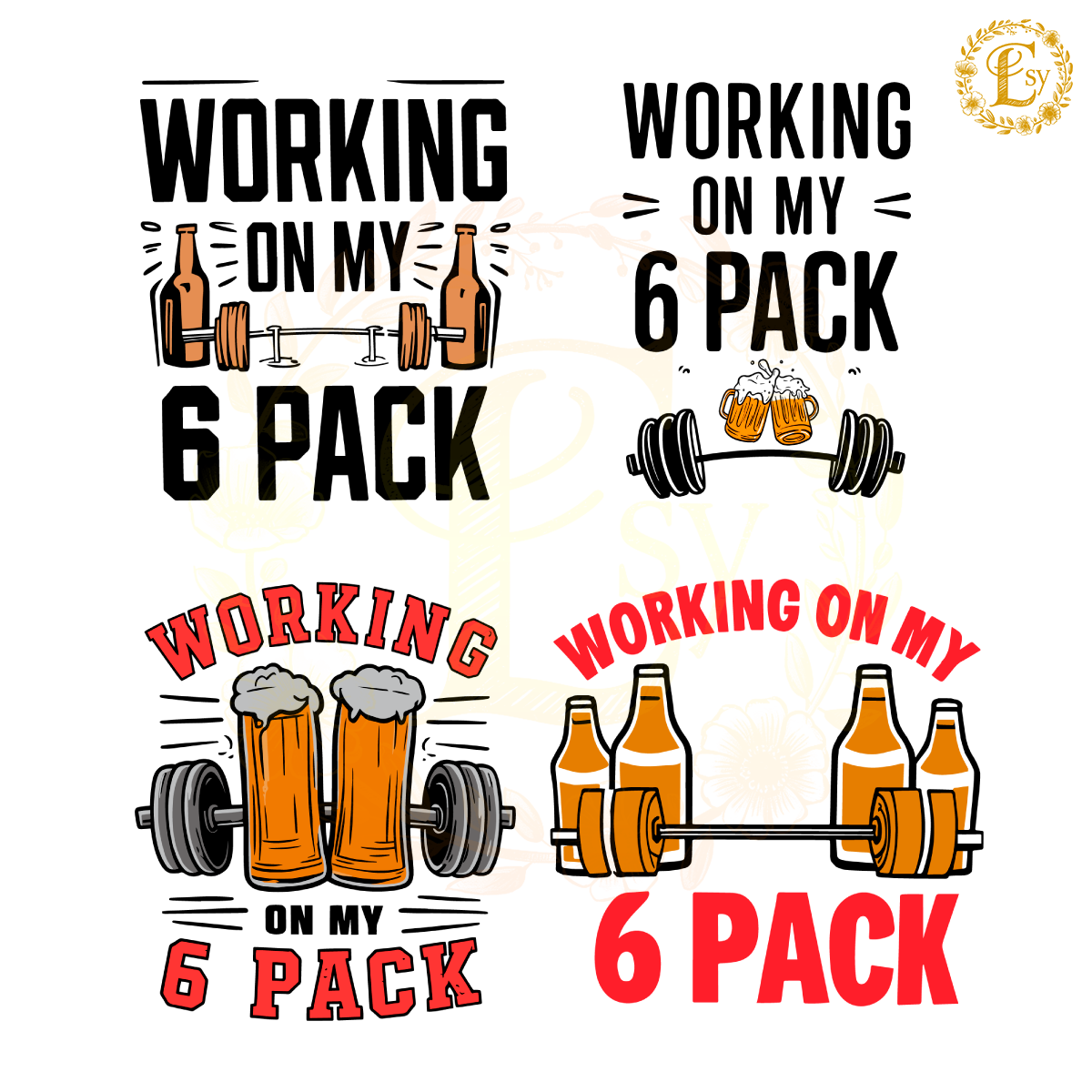 Working On My 6 Pack SVG Bundle Digital Download Files | Inspire Uplift
