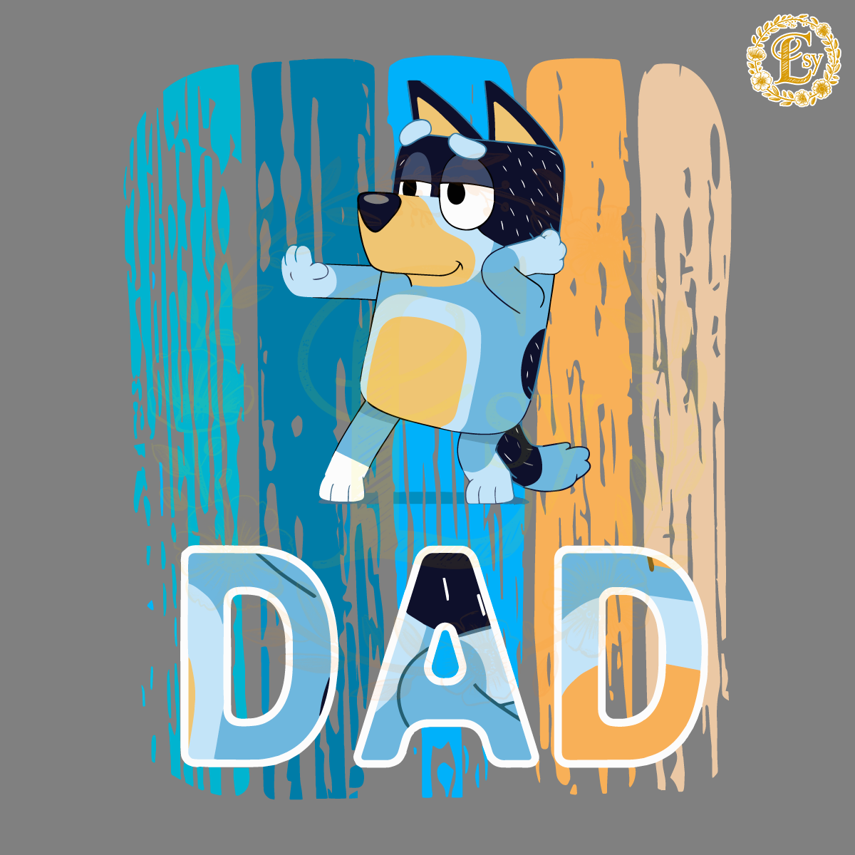 Funny Bluey Dad Dancing Bandit Heeler SVG | Inspire Uplift