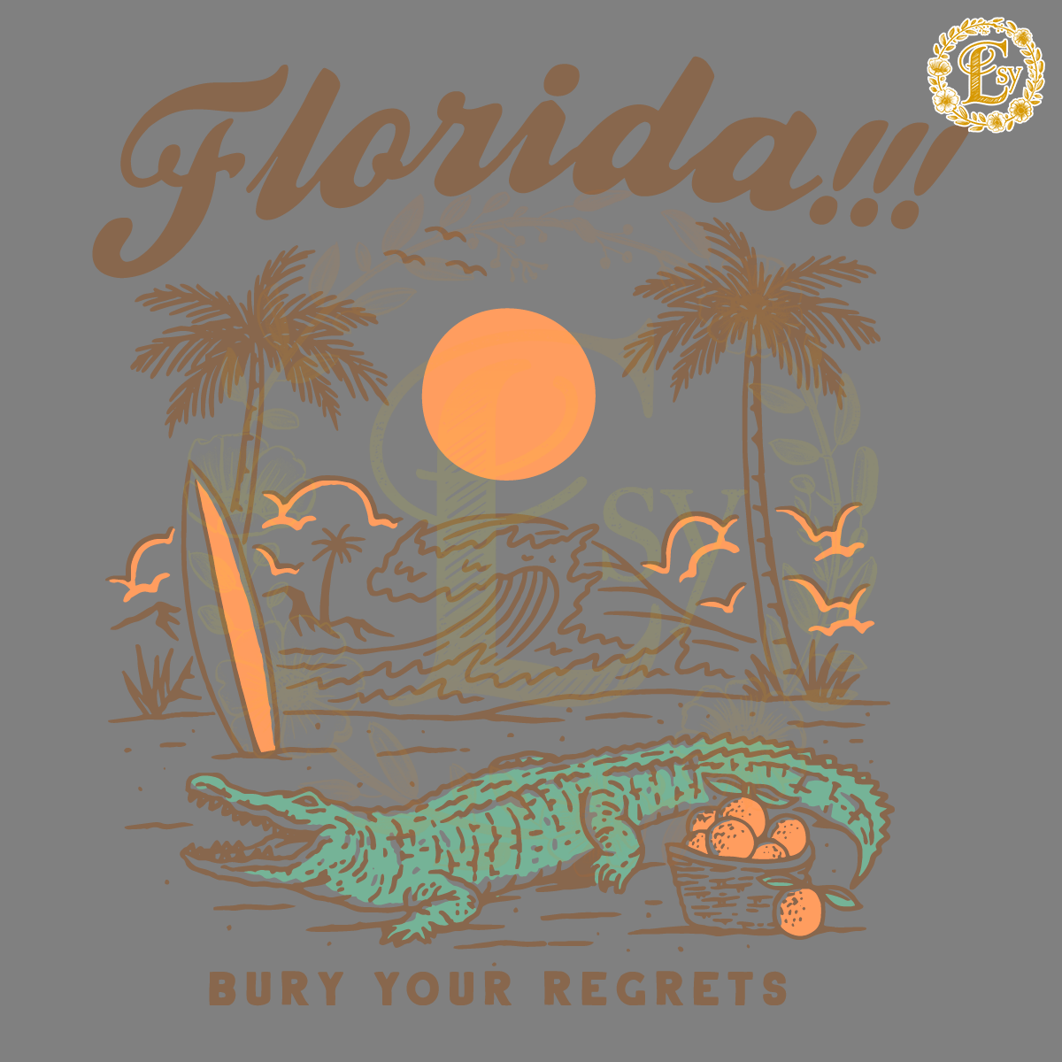 Vintage Florida Bury Your Regrets SVG Digital Download Files | Inspire ...