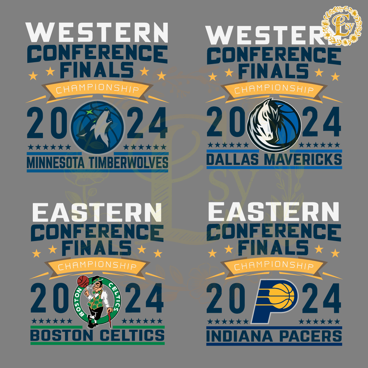 NBA 2024 Conference Finals Championship SVG Bundle Digital D | Inspire ...