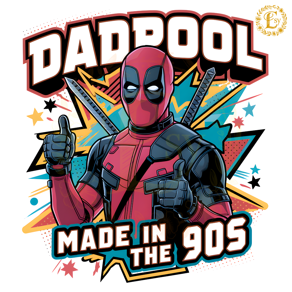 Marvel Daddy Dadpool Made In The 90s PNG | Inspire Uplift