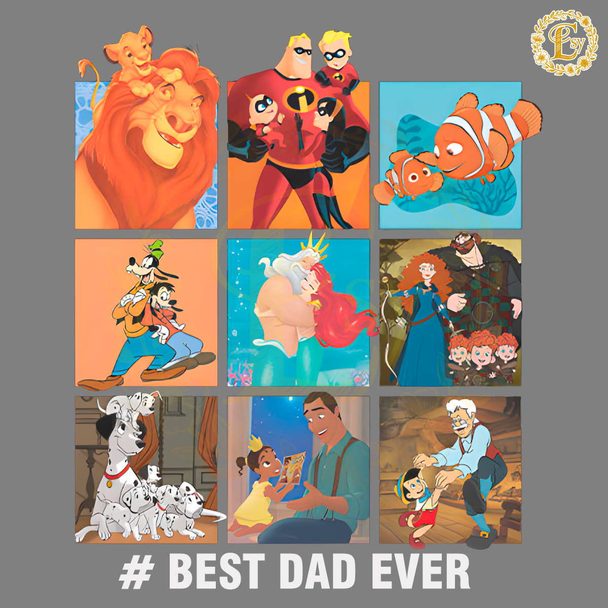 Retro Best Dad Ever Disney Family PNG Digital Download Files | Inspire ...