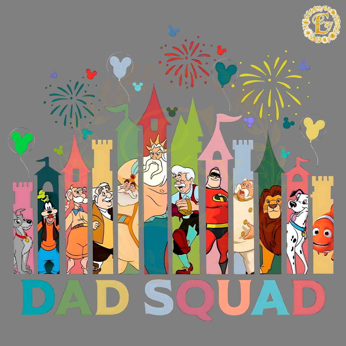 Disney Dad Squad Mouse Dad Characters PNG | Inspire Uplift